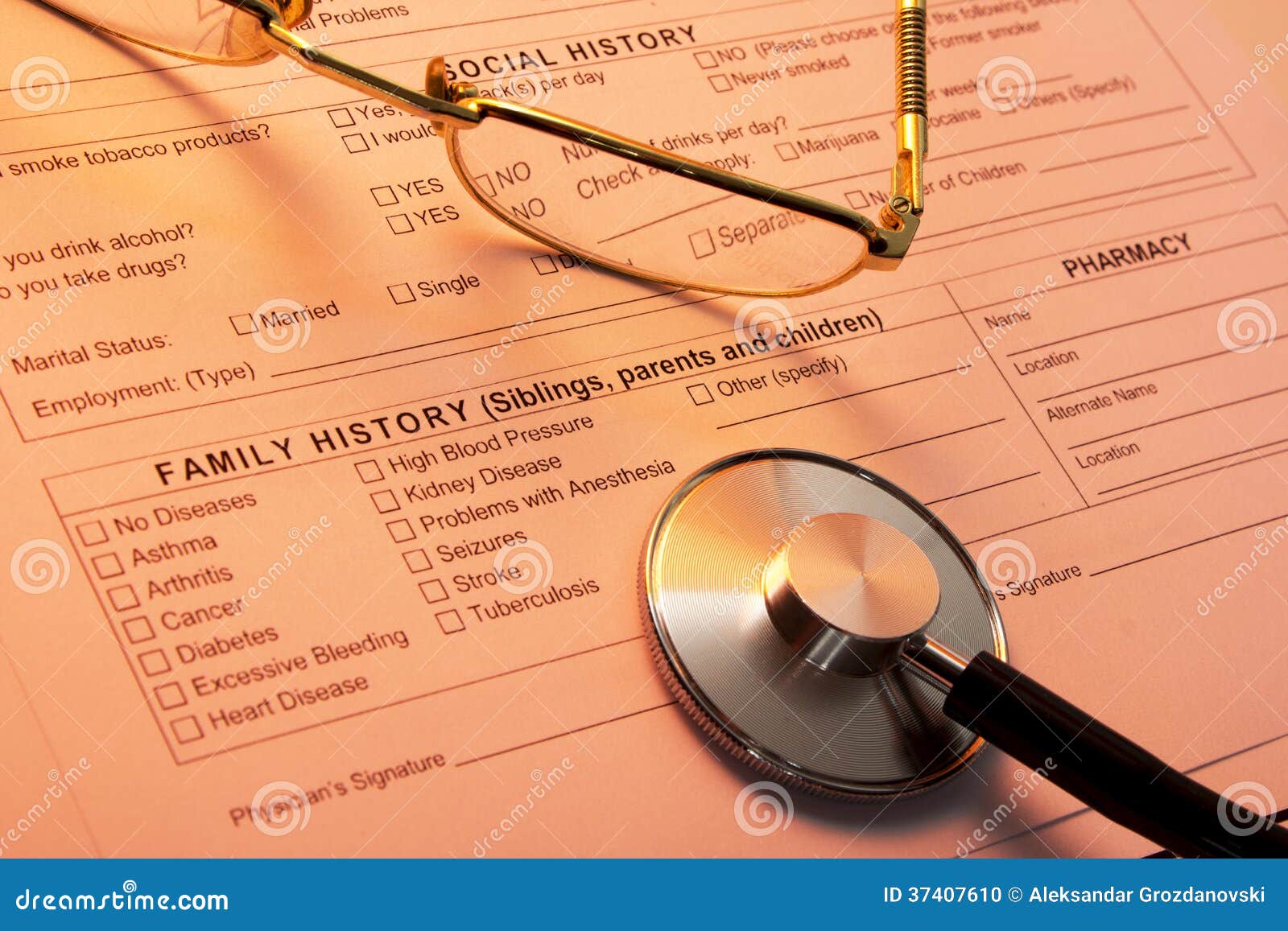 Medical history stock photo. Image of research, glasses - 37407610