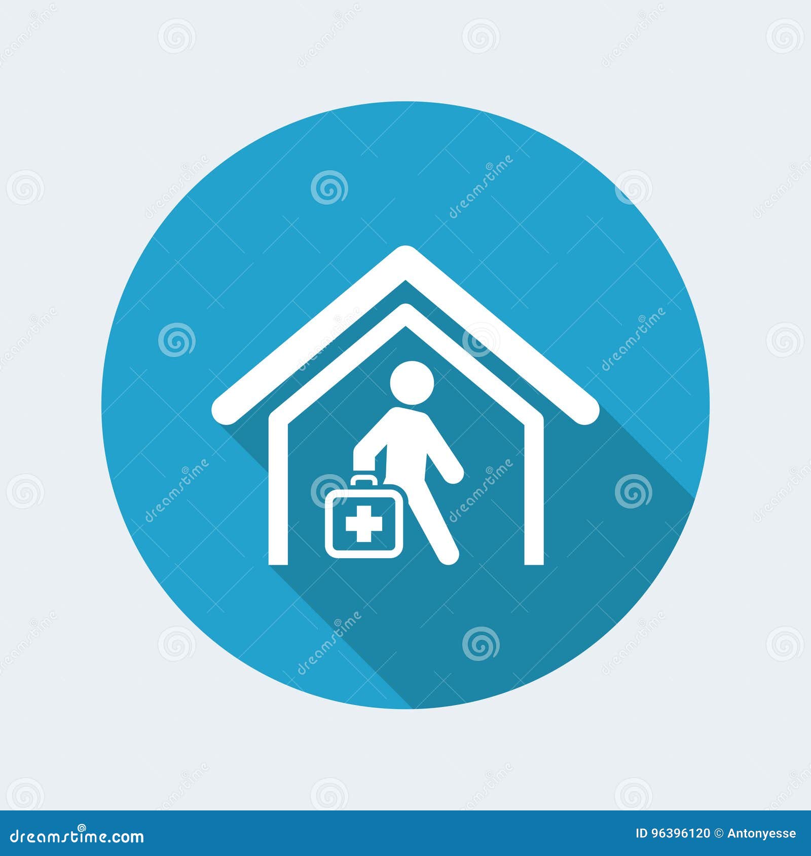 Medical home icon stock vector. Illustration of design - 96396120