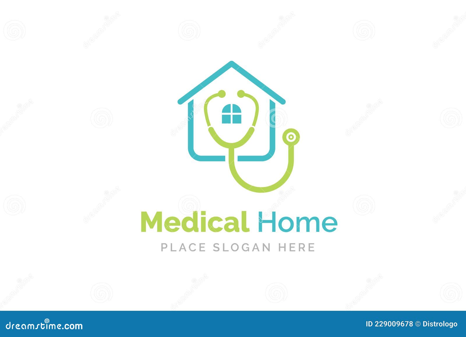 Medical Home Logo Design with Stethoscope Icon Stock Vector ...