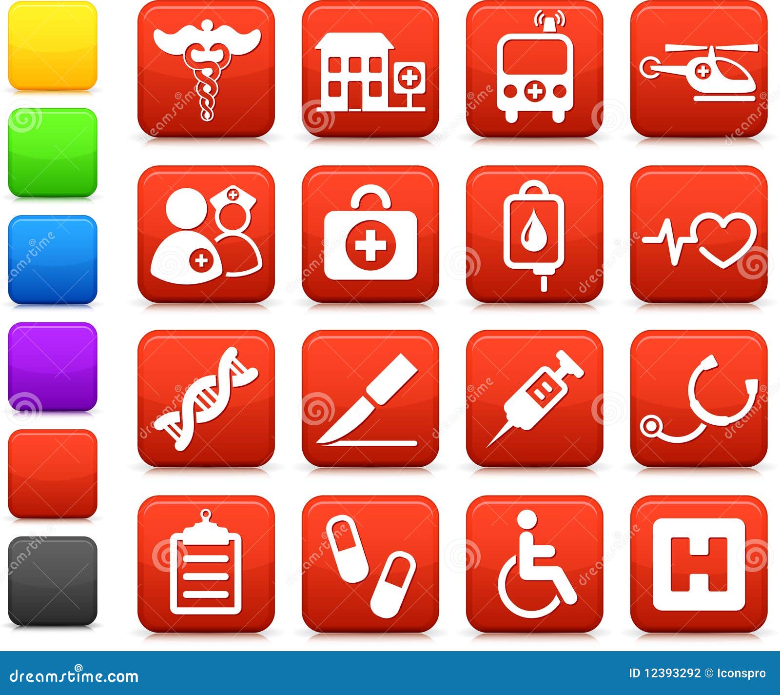 Medical Hospital Internet Icon Collection Stock Illustration ...