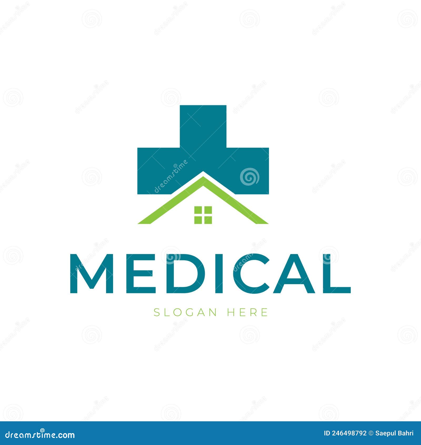 Health Medical Logo Template Vector Illustration Design with House and ...