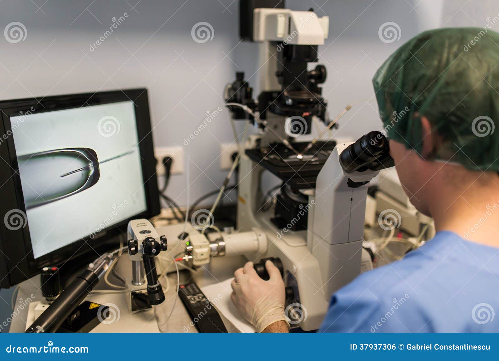 Medical Human Fertilization Machine Stock Photo - Image of analytical ...
