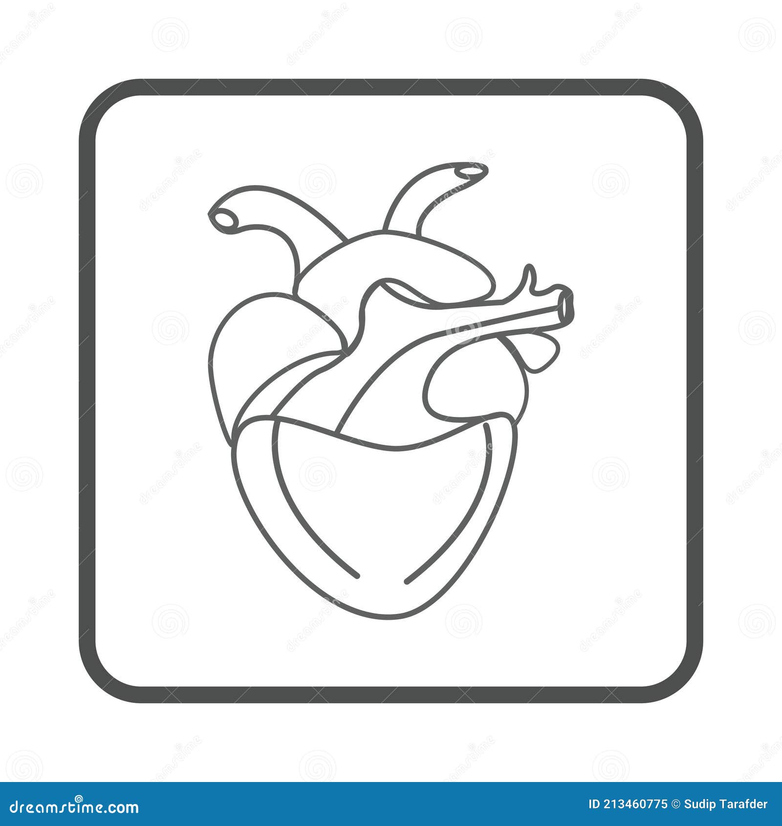 Human body heart icon stock illustration. Illustration of flat - 213460775