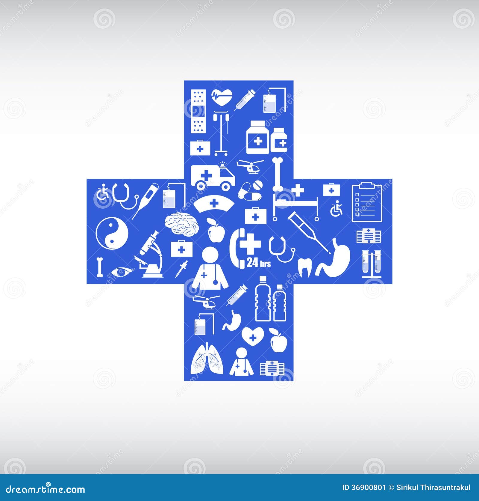 Medical Icon by Cross Shape Stock Illustration - Illustration of pill ...