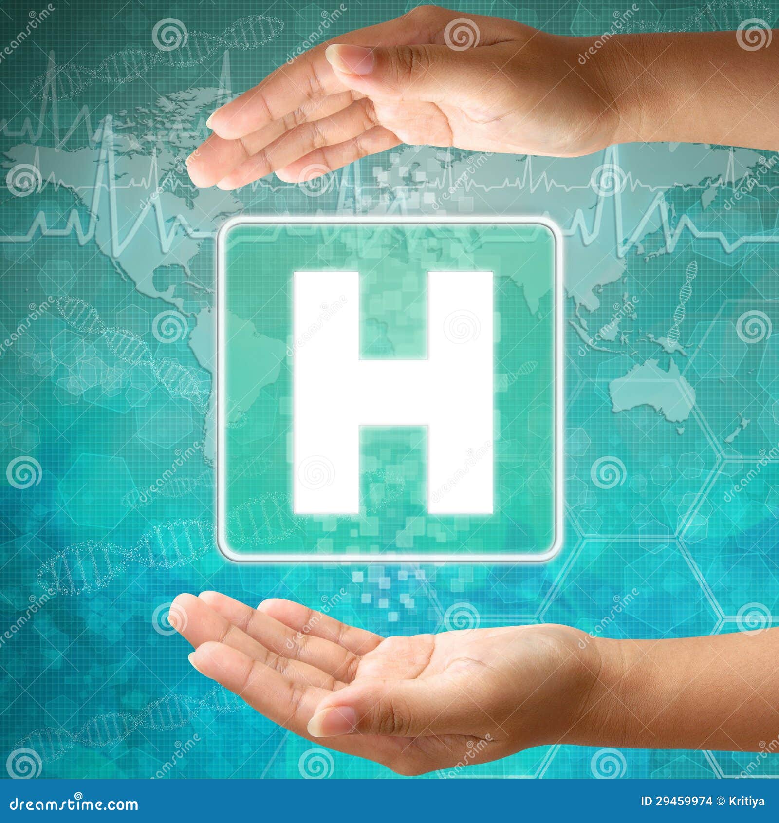 Medical Icon Hospital in Hand Stock Photo - Image of blood, diagnosis ...