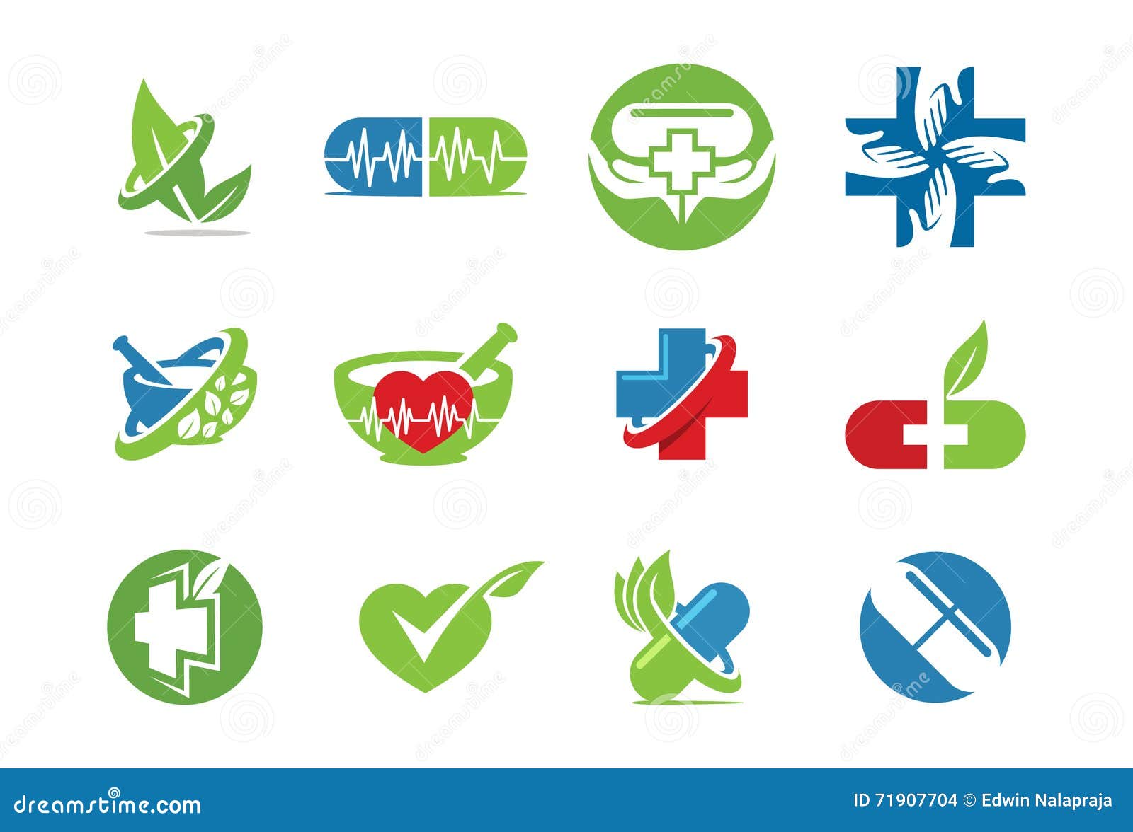 Medical icon or logo set stock vector. Illustration of pharmacy - 71907704