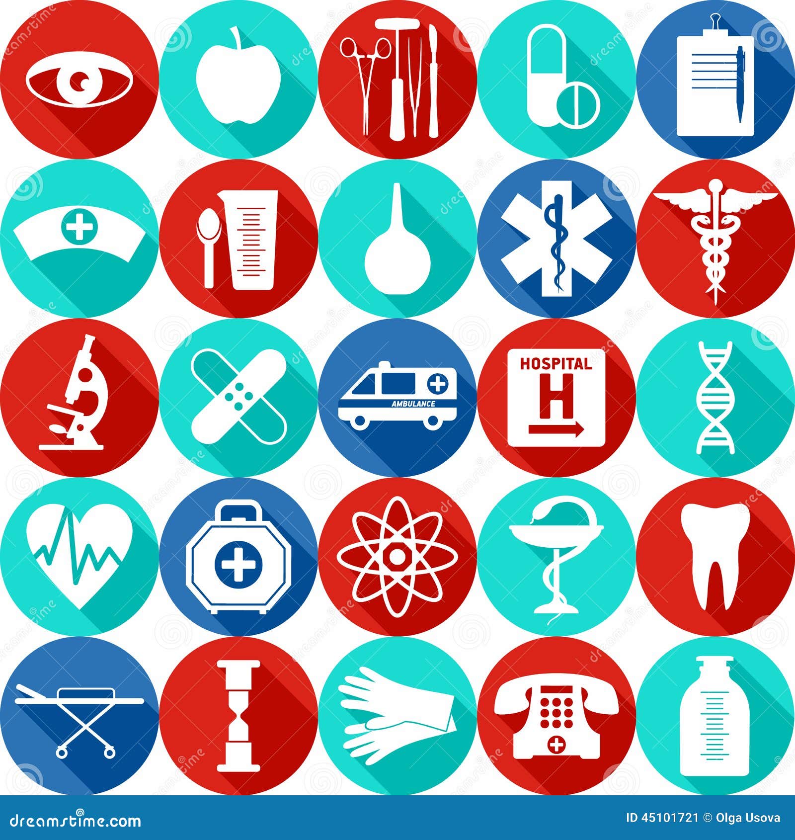 Medical icon set. stock vector. Illustration of glove - 45101721