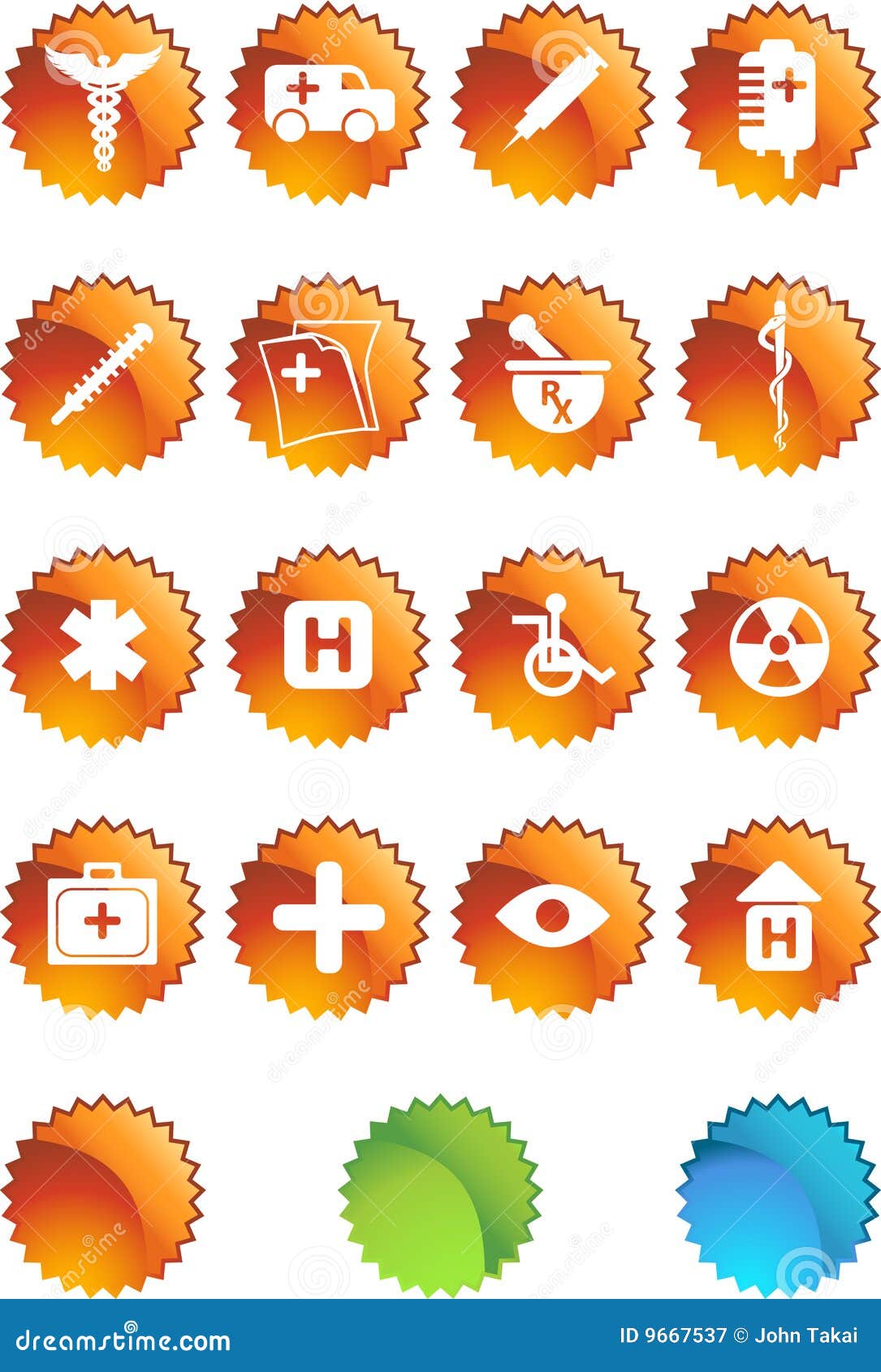 Medical Icon Set - Label stock vector. Illustration of chevron - 9667537