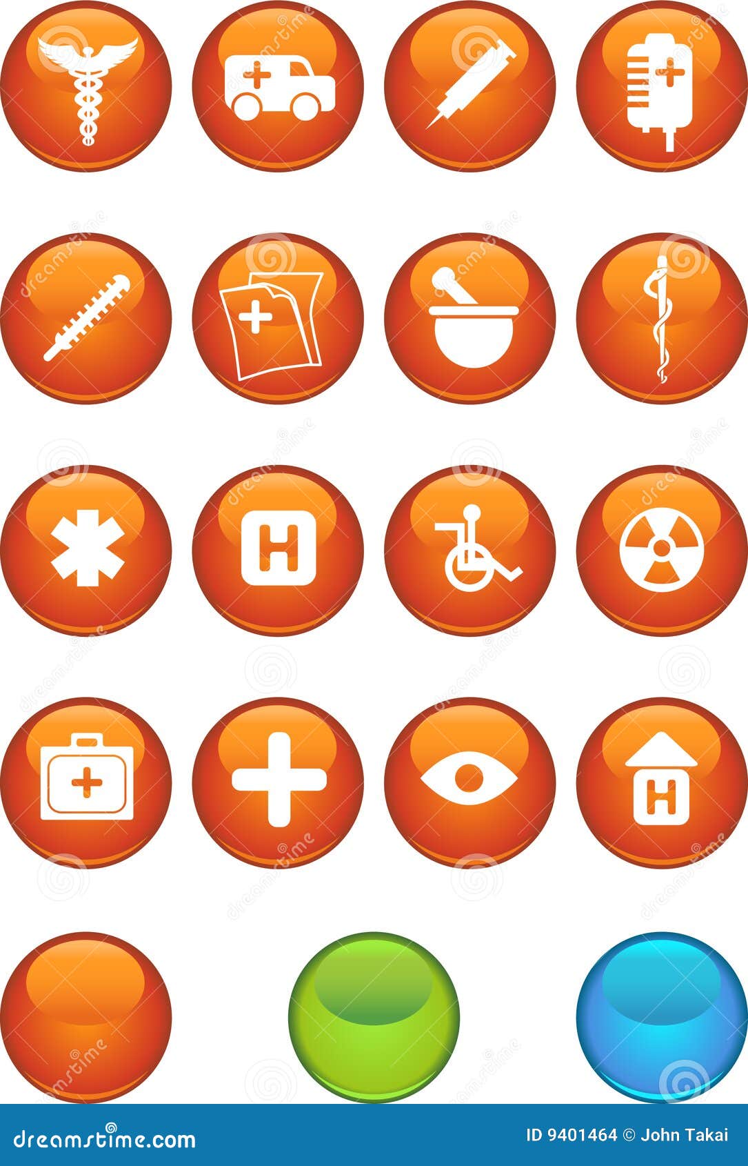 Medical Icon Set - Round stock vector. Illustration of caduceus - 9401464