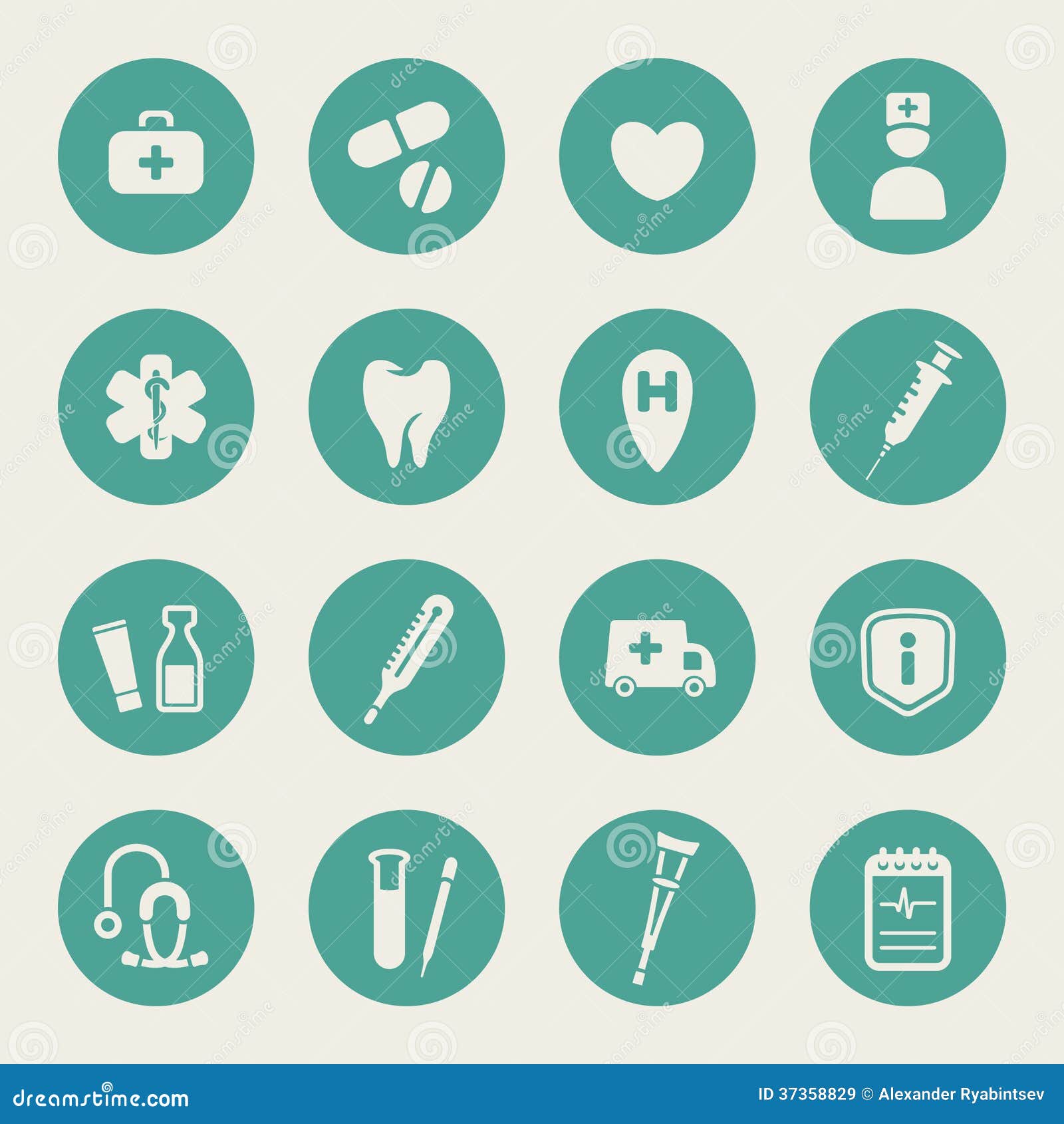 Medical icon set stock vector. Illustration of abstraction - 37358829