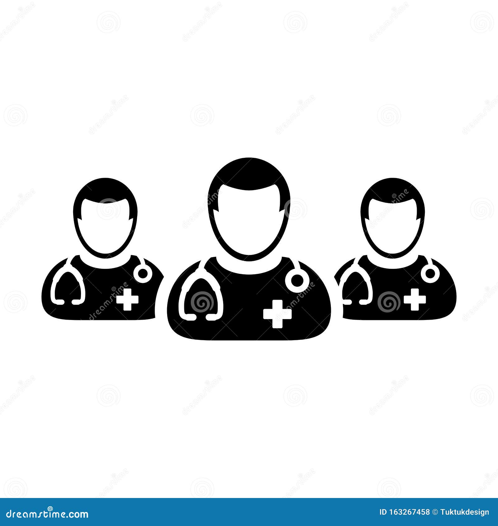 Medical Icon Vector Group Of Male Doctors Person Profile Avatar Avatar