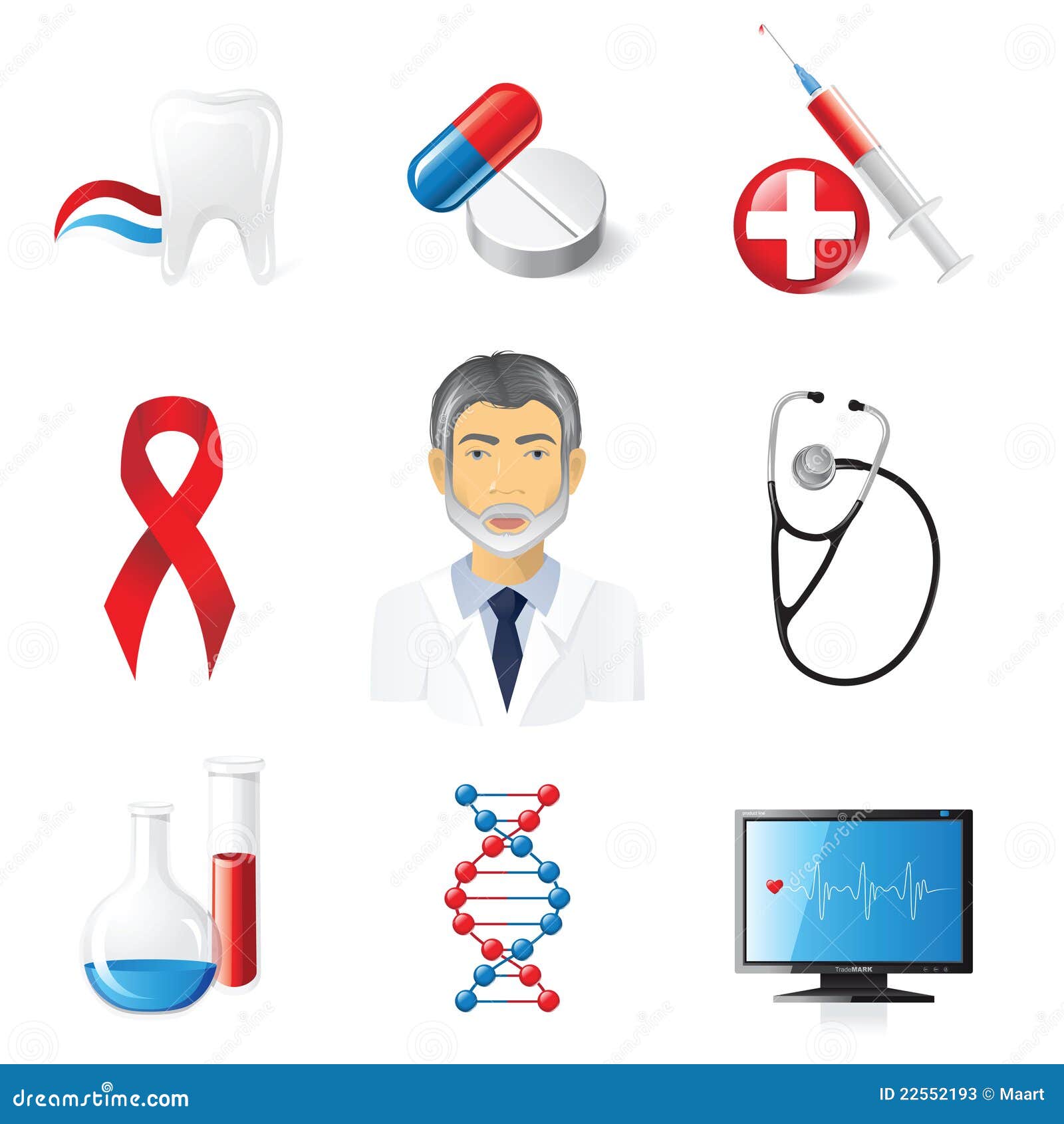 Medical icons stock vector. Illustration of healthcare - 22552193