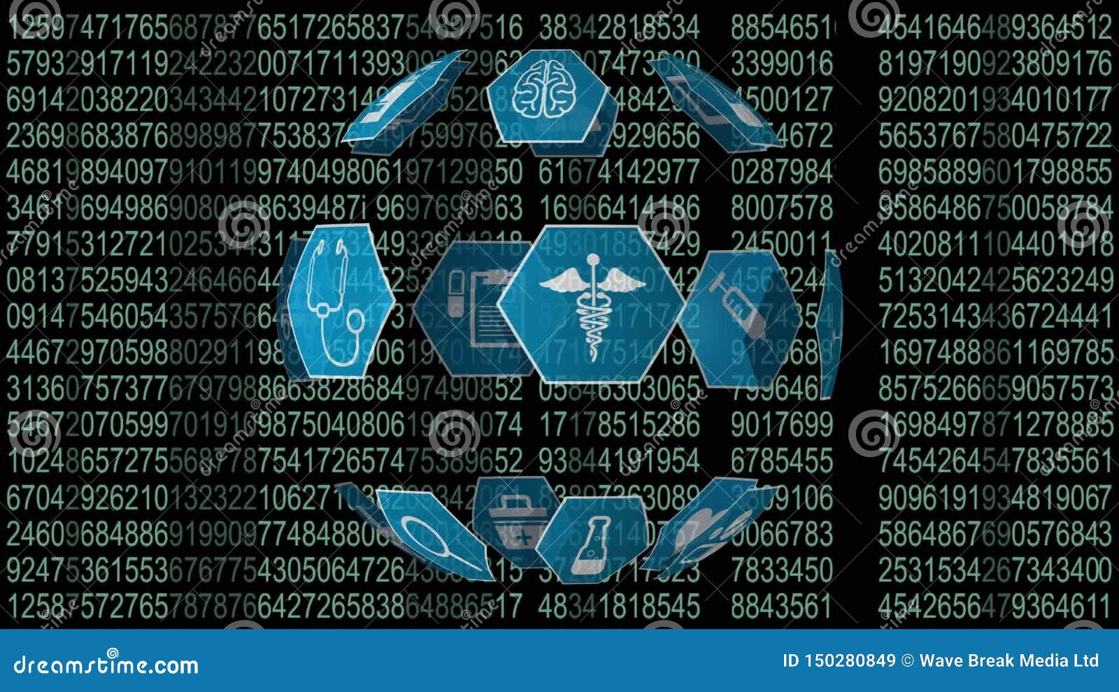 Medical Icons and Binary Codes Stock Video - Video of byte, doctor ...