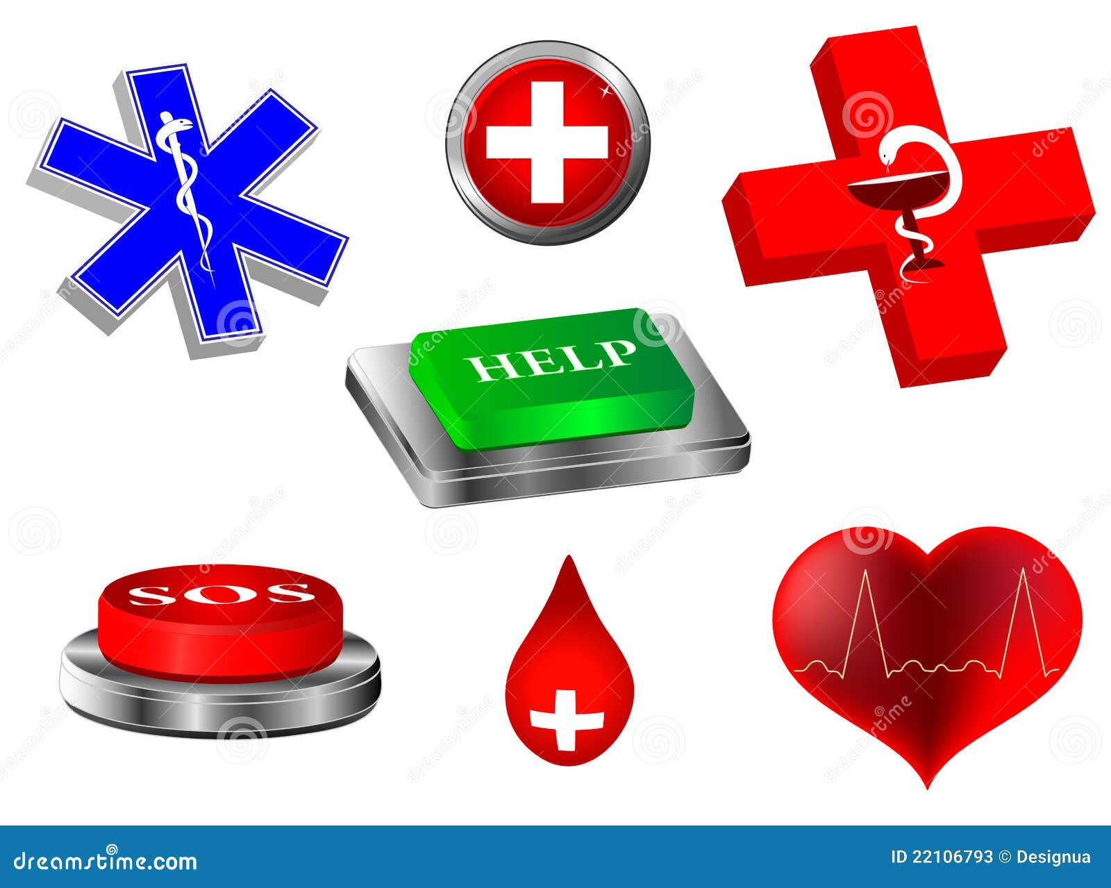 Medical Icons. Emergency. Vector. Collection 3d Editorial Stock Photo ...