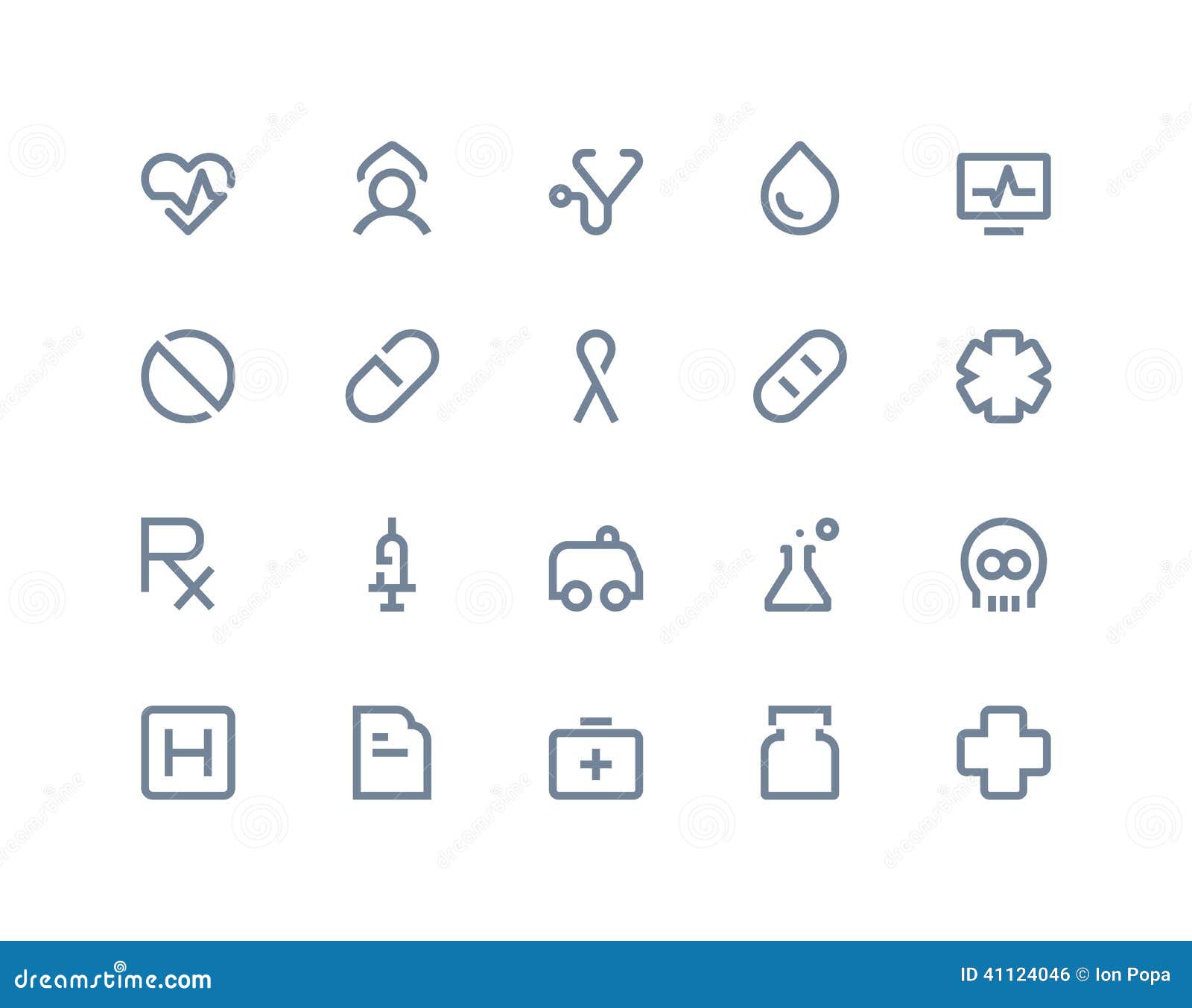 Medical icons. Line series stock vector. Illustration of icons - 41124046