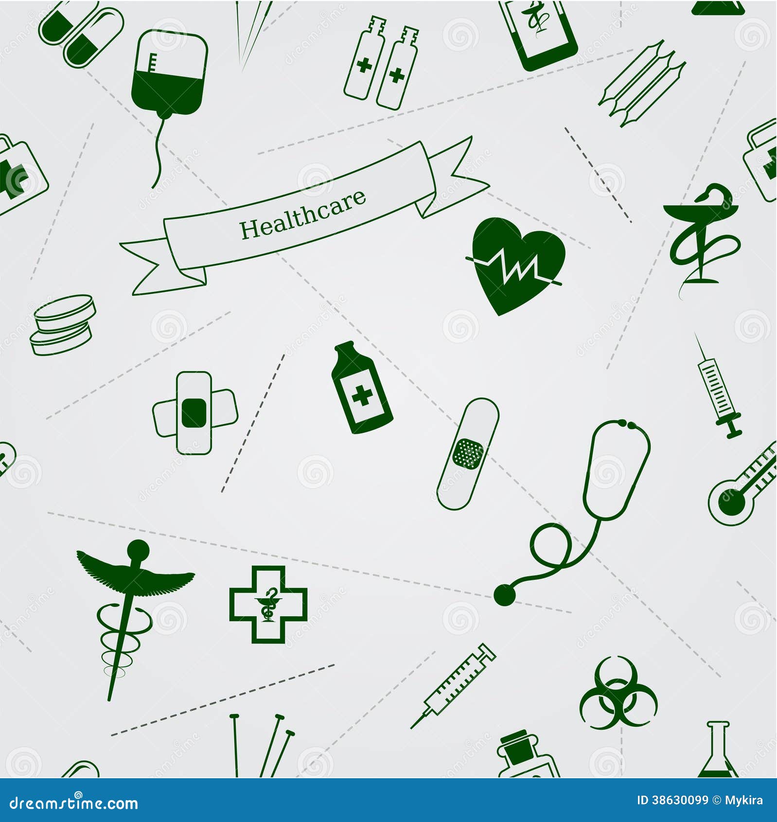 Medical Icons Seamless Background Stock Vector - Illustration of ...