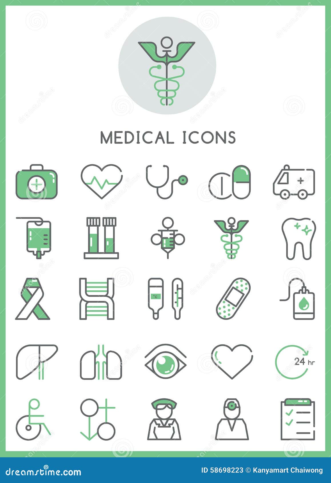 Medical Icons Set Design Concept Stock Vector - Illustration of menu ...
