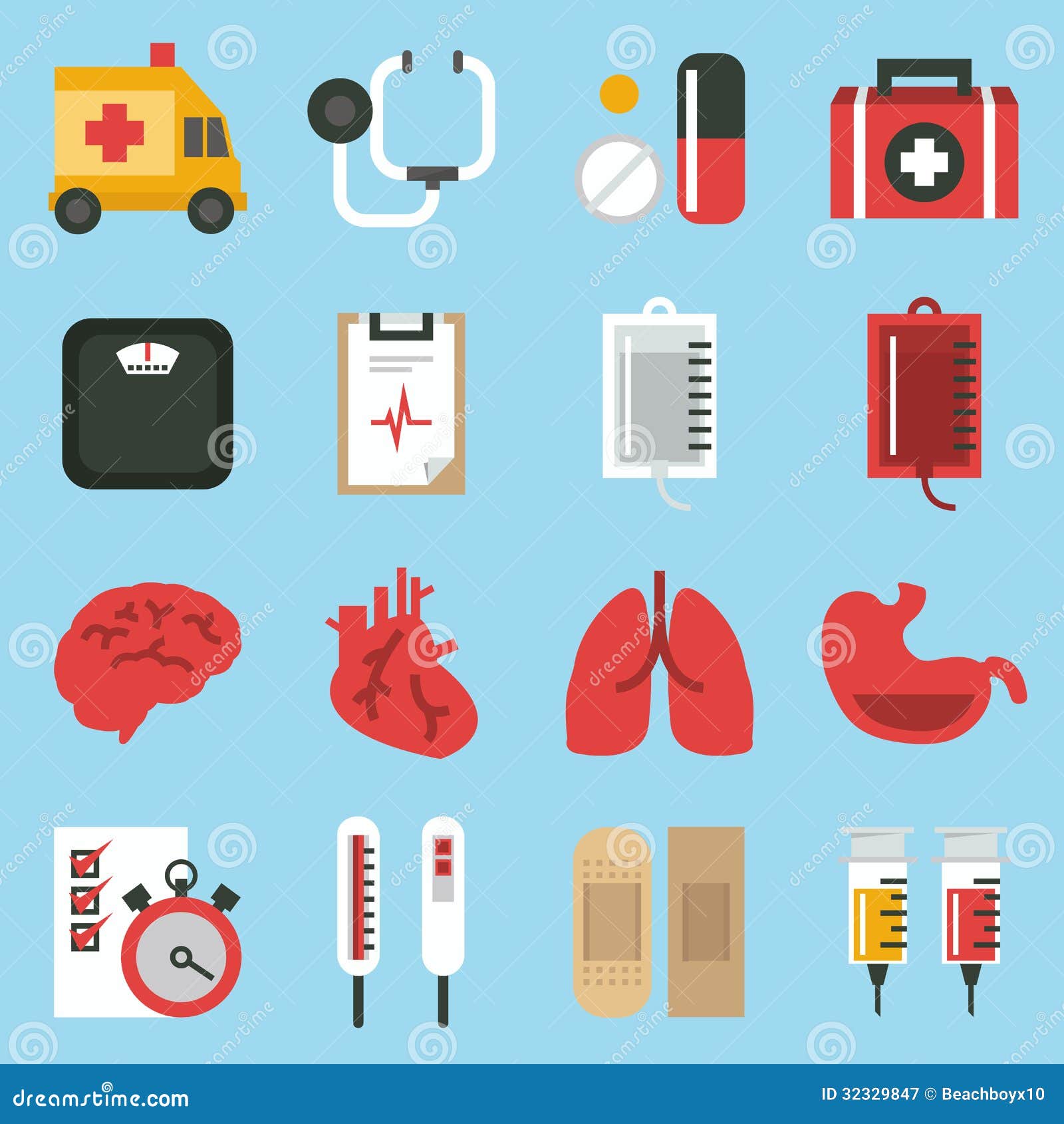 Medical icons set stock vector. Illustration of medical - 32329847