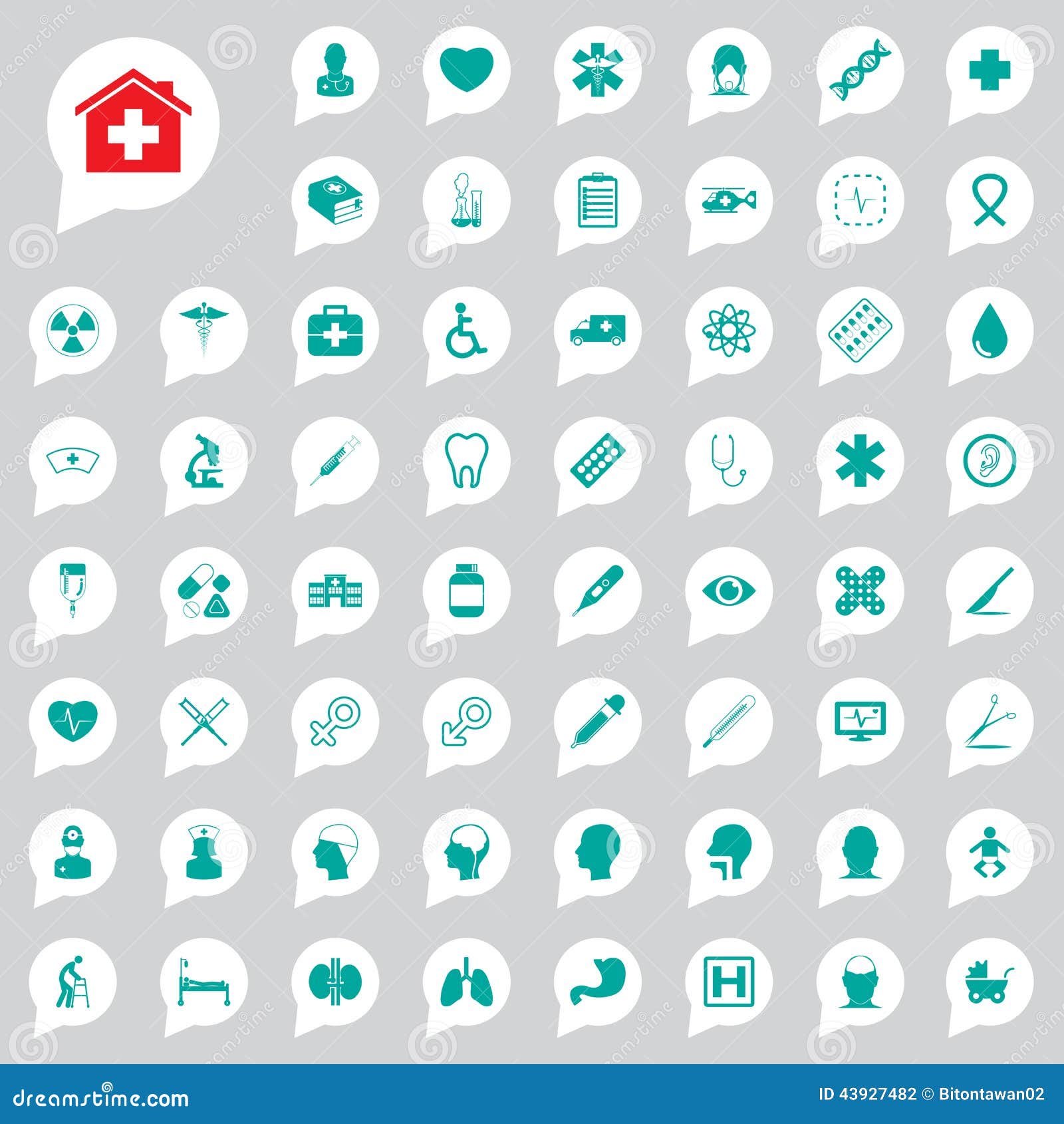 100 Medical Icons Vector Set. Medical Symbols | CartoonDealer.com ...