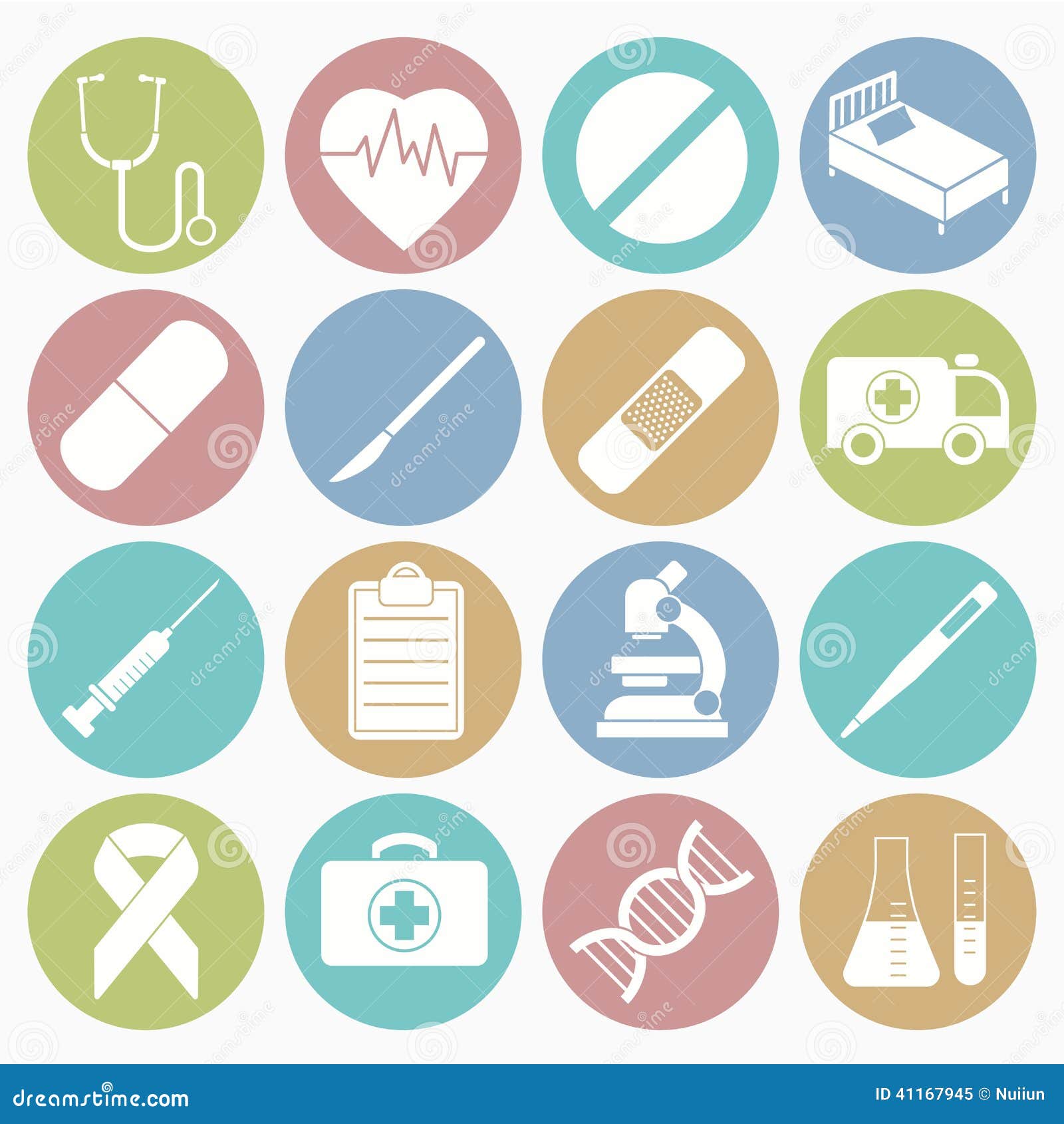Medical icons set stock vector. Illustration of microscope - 41167945