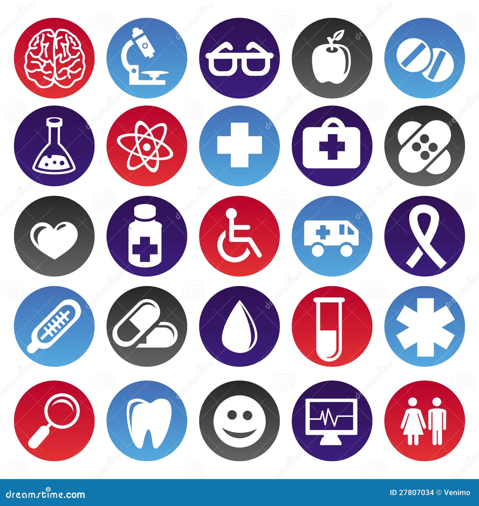 Medical icons and signs stock vector. Illustration of health - 27807034