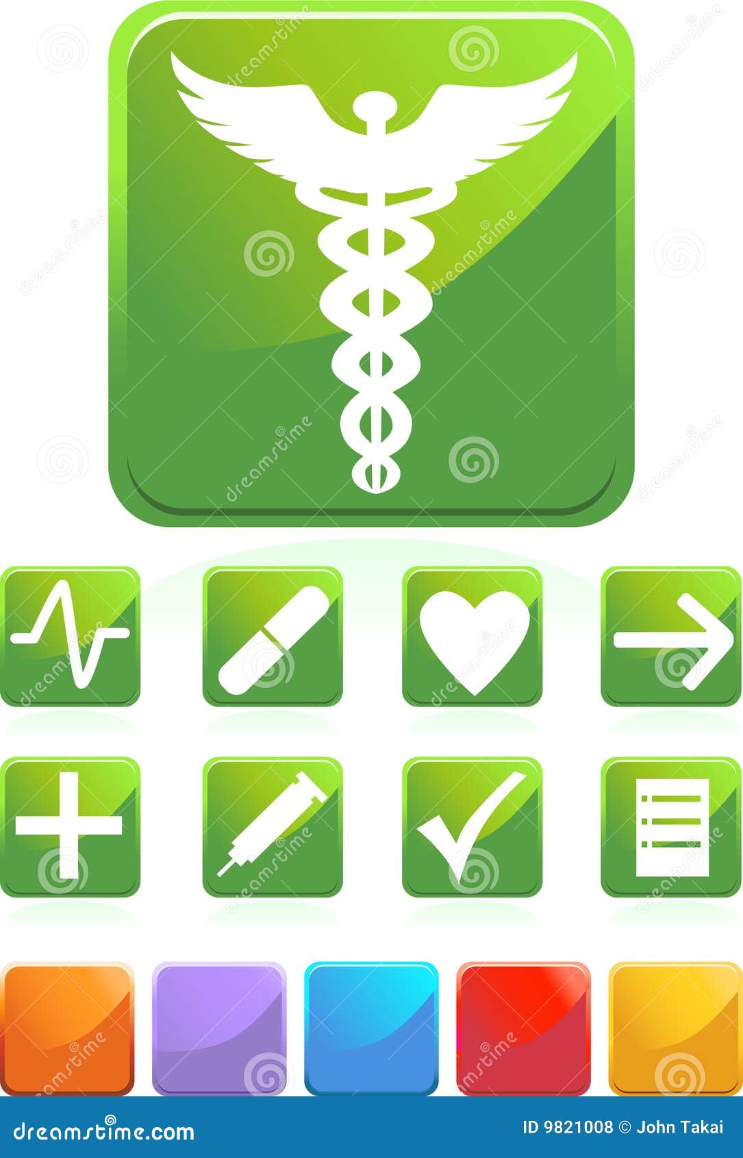 Medical Icons - Square stock vector. Illustration of clip - 9821008