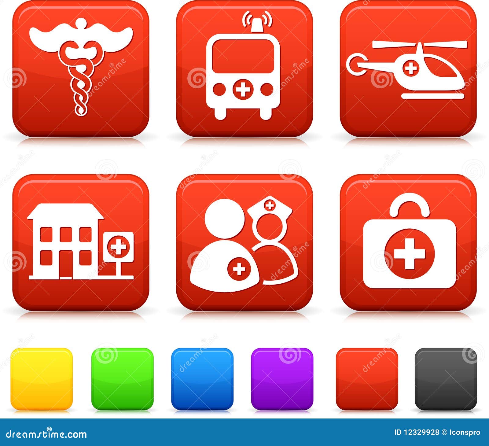 Medical Icons on Square Internet Buttons Editorial Stock Photo ...