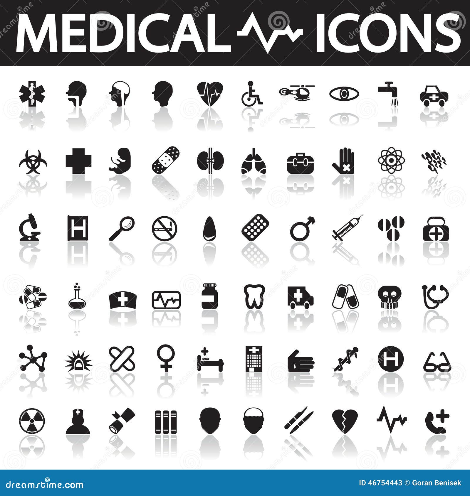 100 Medical Icons Vector Set. Medical Symbols | CartoonDealer.com ...