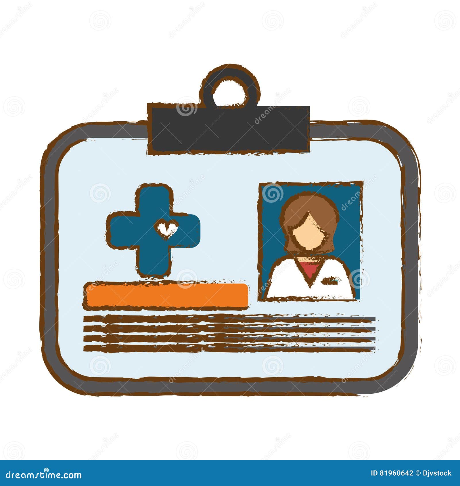 Medical id card icon image stock vector. Illustration of label - 81960642