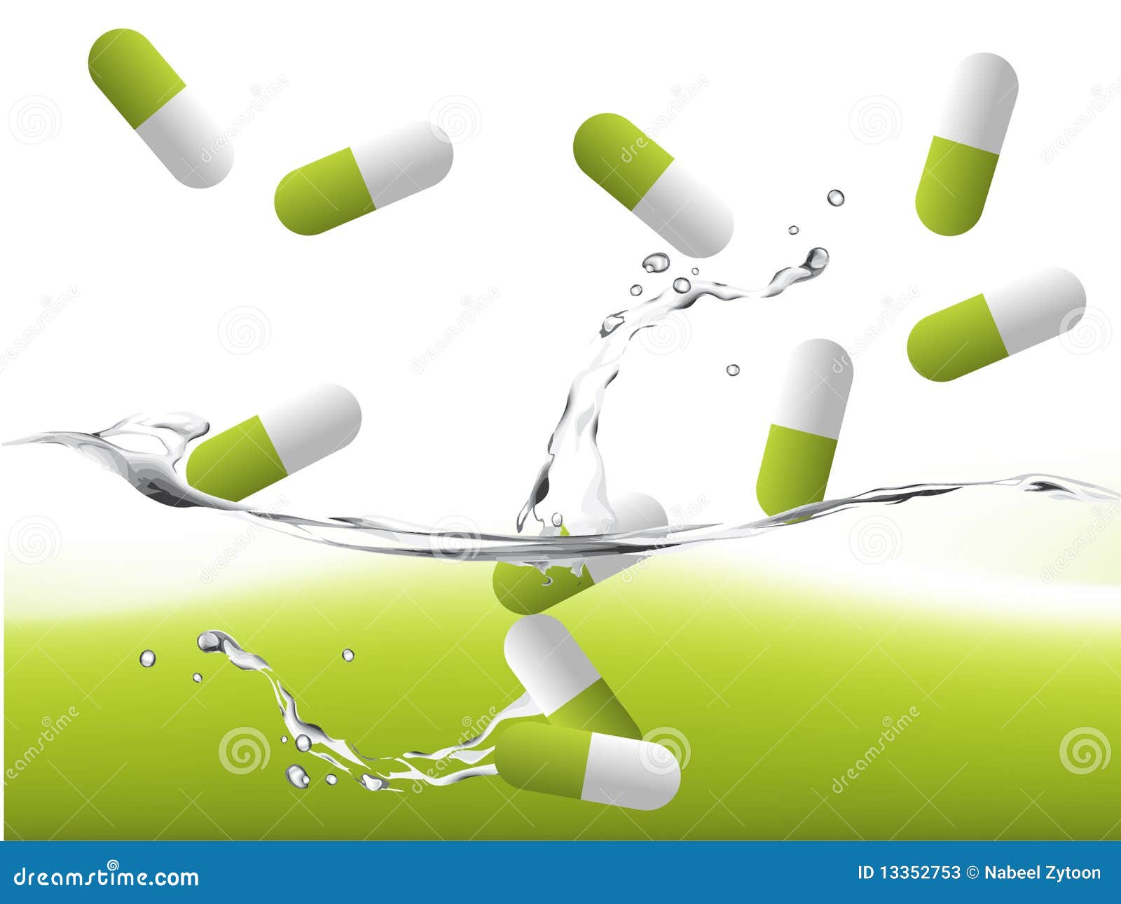 Medical illustration stock vector. Illustration of antibiotic - 13352753