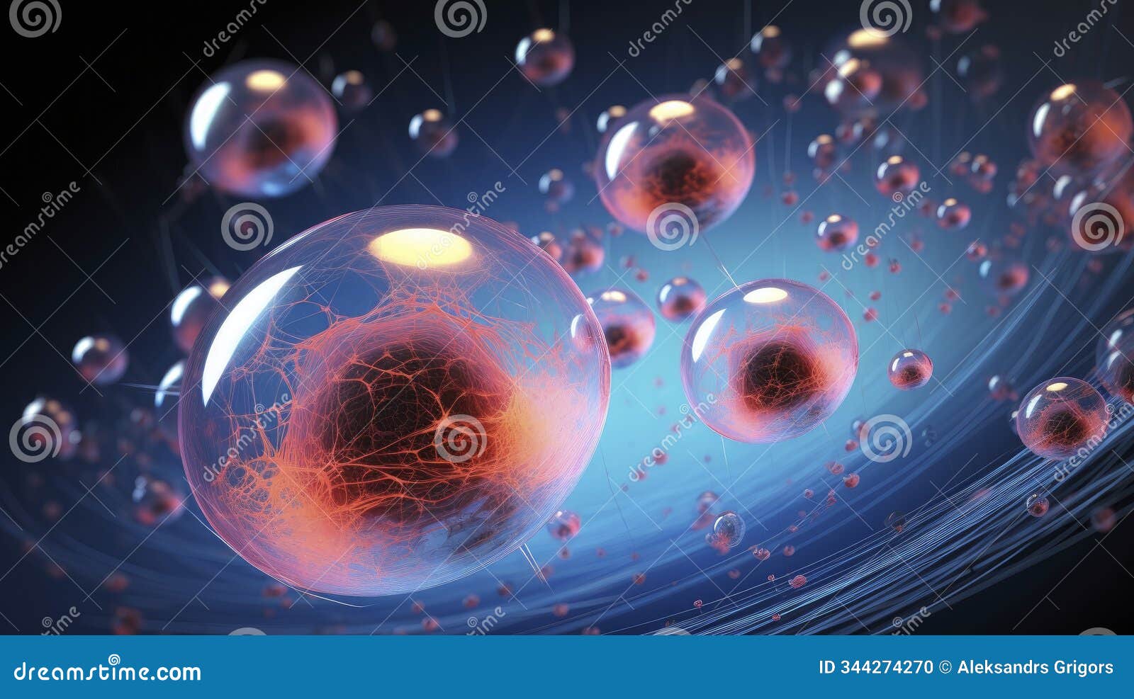 Medical Illustration of Ovum Fertilization Microscopic View 3D Graphics ...