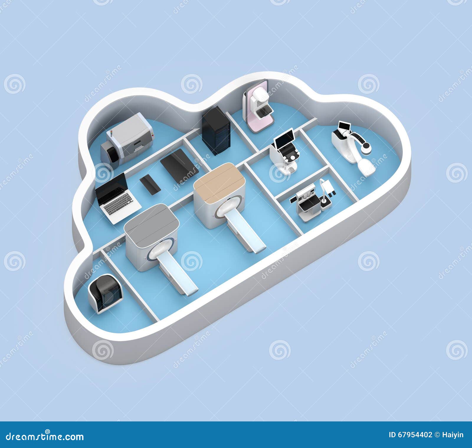 Medical Imaging System And PACS Server, 3D Printer In Cloud Shape ...