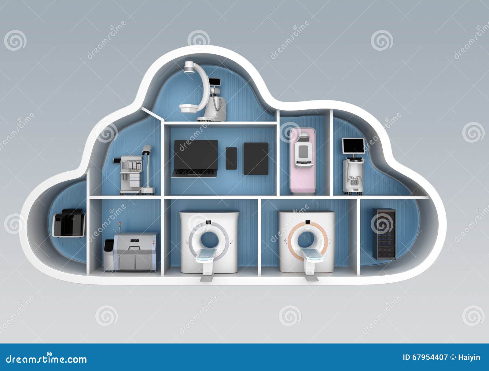 Medical Imaging System And PACS Server, 3D Printer In Cloud Shape ...
