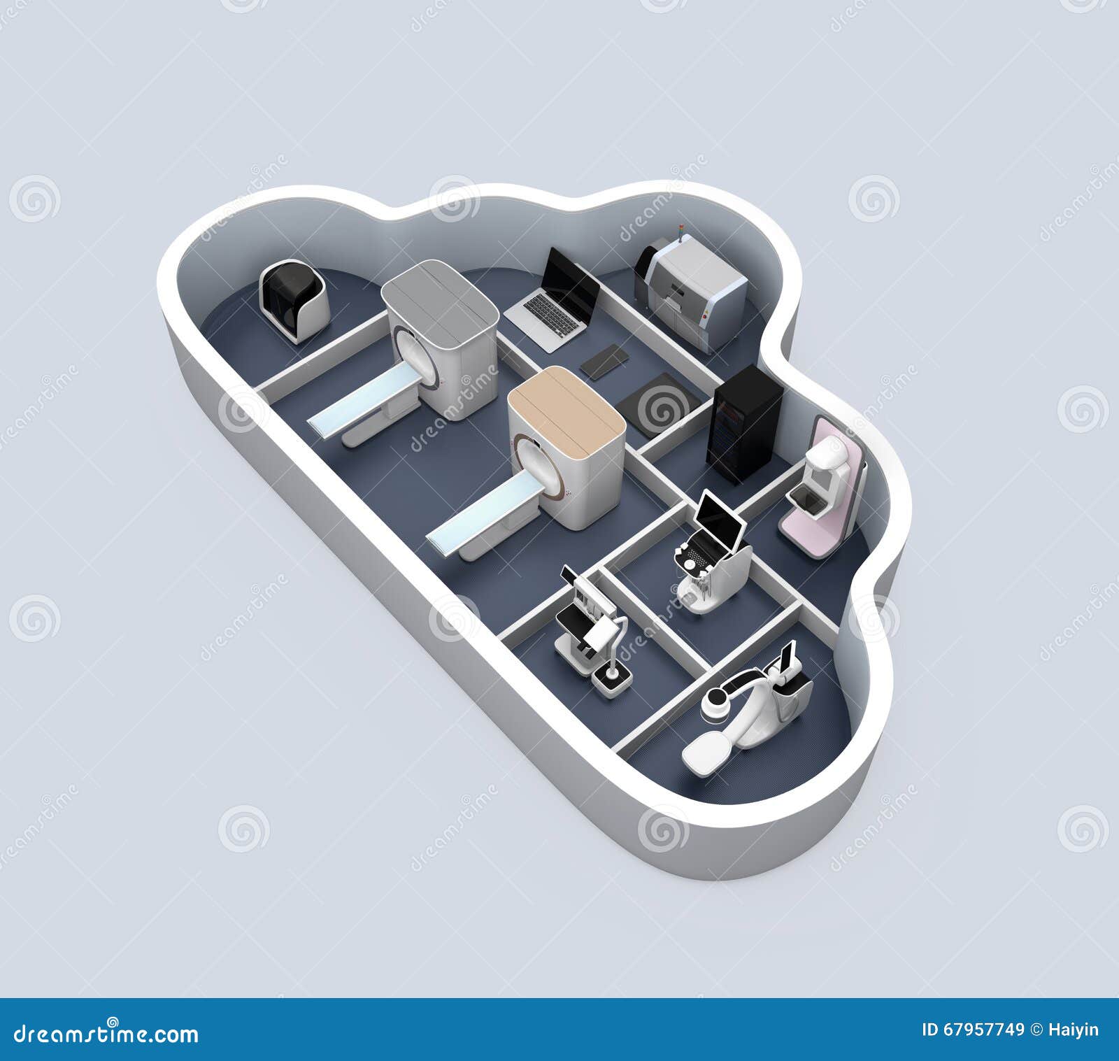 Medical Imaging System And PACS Server, 3D Printer In Cloud Shape ...