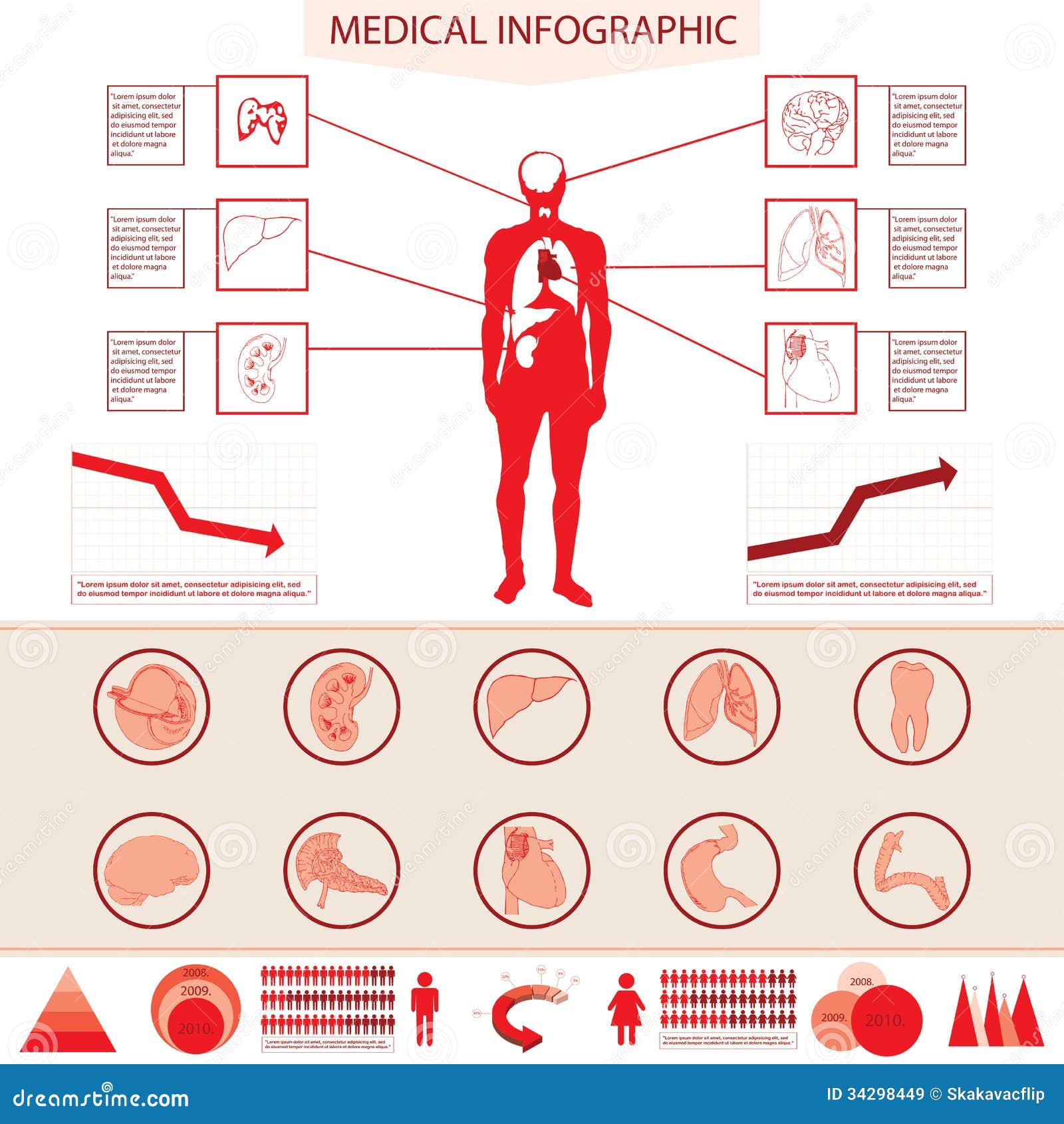 Medical info graphic. stock vector. Illustration of information - 34298449