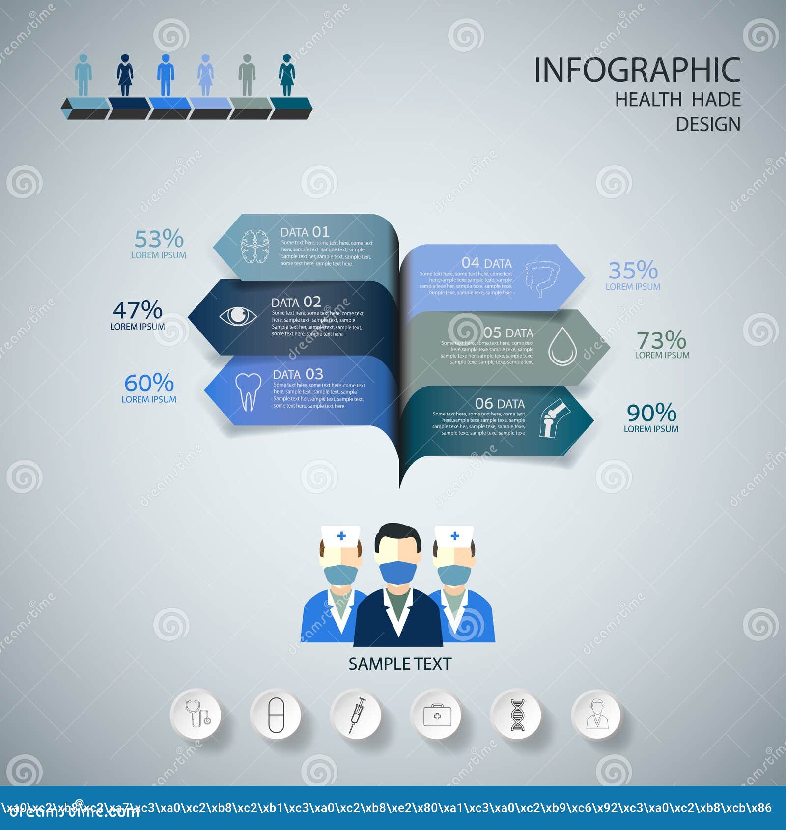 Medical Infographic Design Set. Stock Vector - Illustration of doctor ...