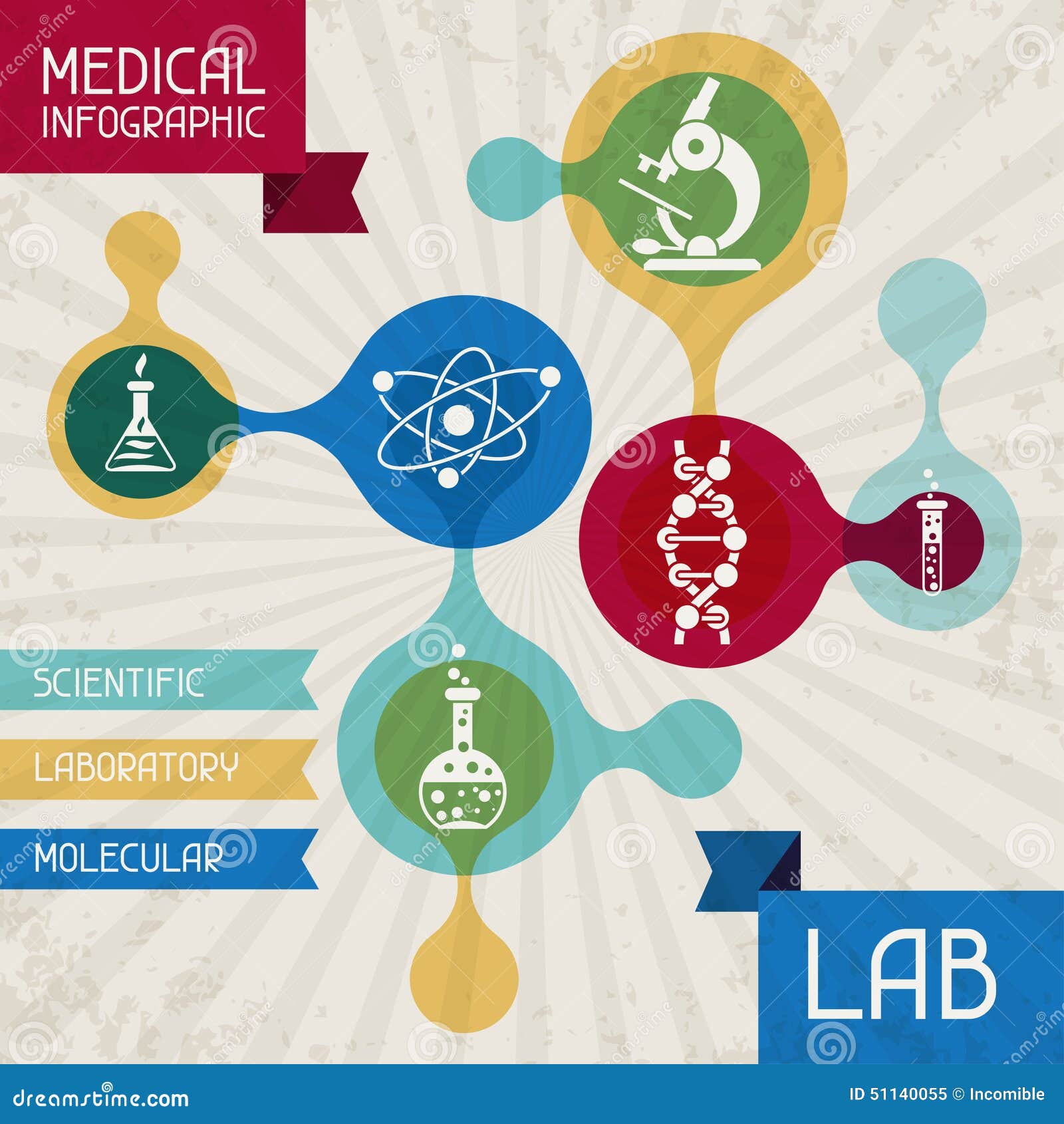 Medical Infographic LAB Abstract Background Stock Vector - Illustration ...