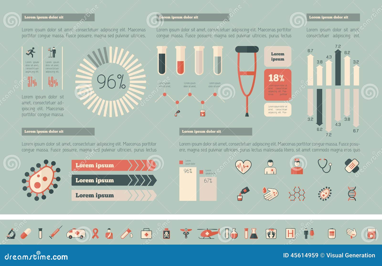 Medical Infographic Template. Stock Vector - Illustration of medicine ...
