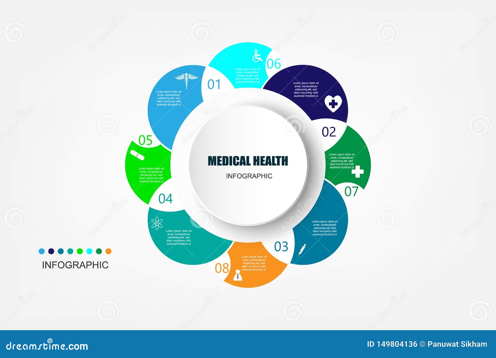 Medical Information Display Process Chart Abstract Element of the ...