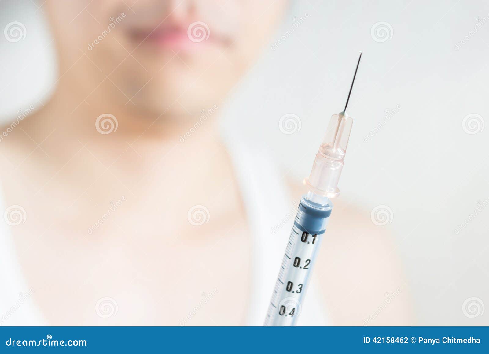Medical injection syringe stock photo. Image of plastic - 42158462