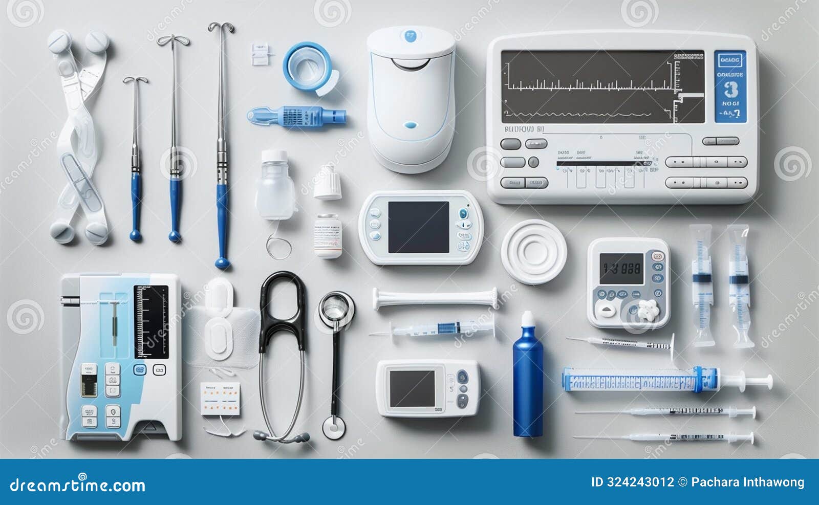 Medical Instruments Collection Stock Illustration - Illustration of ...