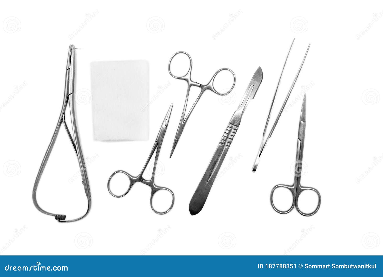 Medical Instruments for Cosmetic Surgery on White Background Stock ...