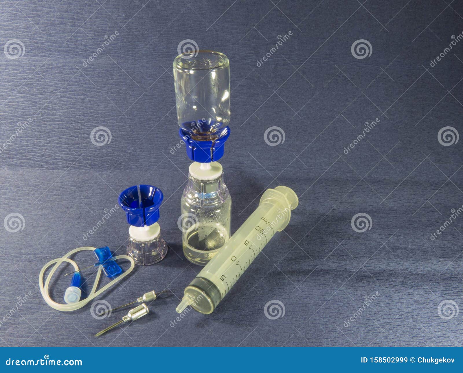 Medical Instruments and Solution for Injection Stock Image - Image of ...