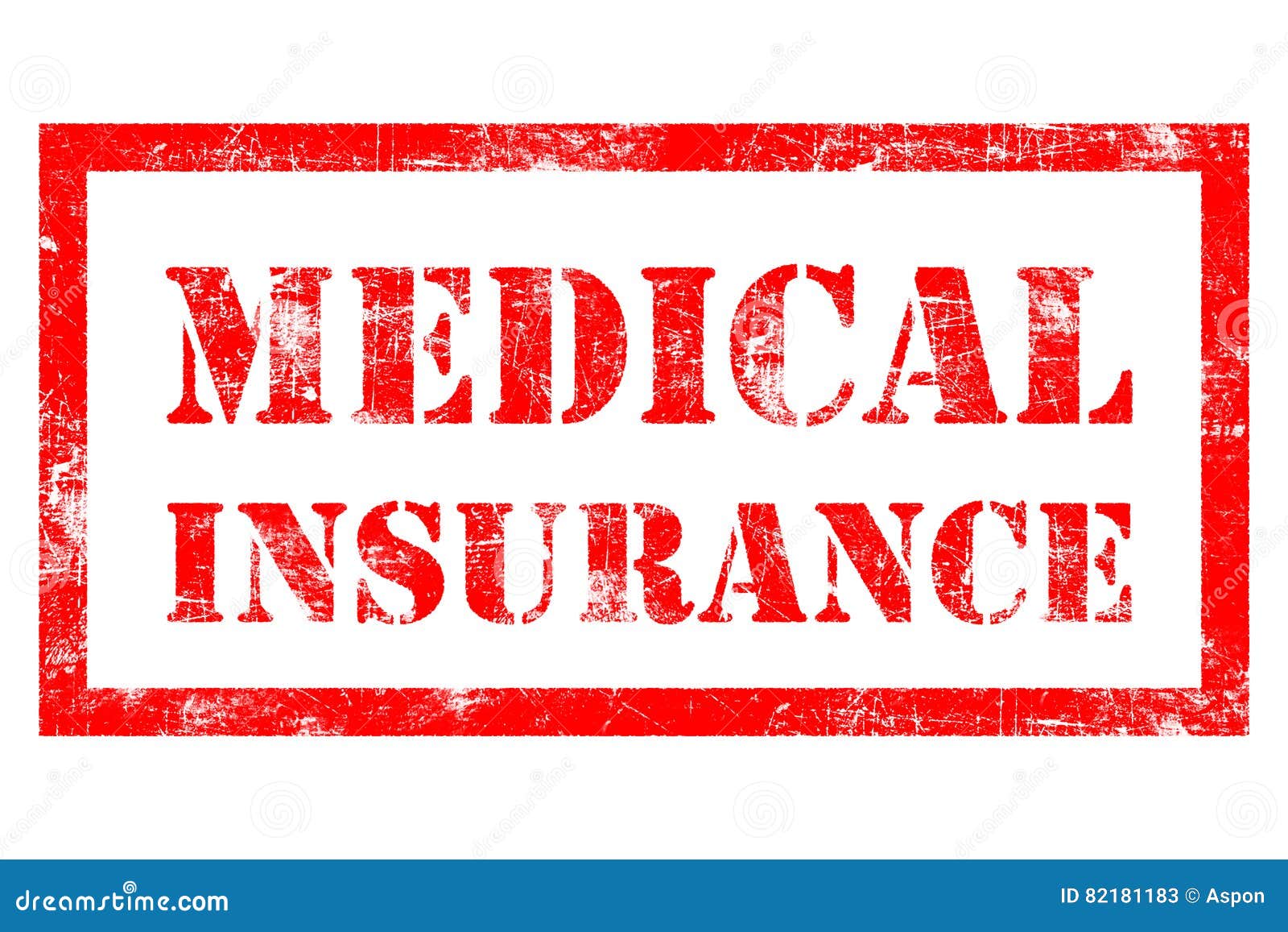 Medical Insurance Rubber Stamp Stock Illustration - Illustration of ...