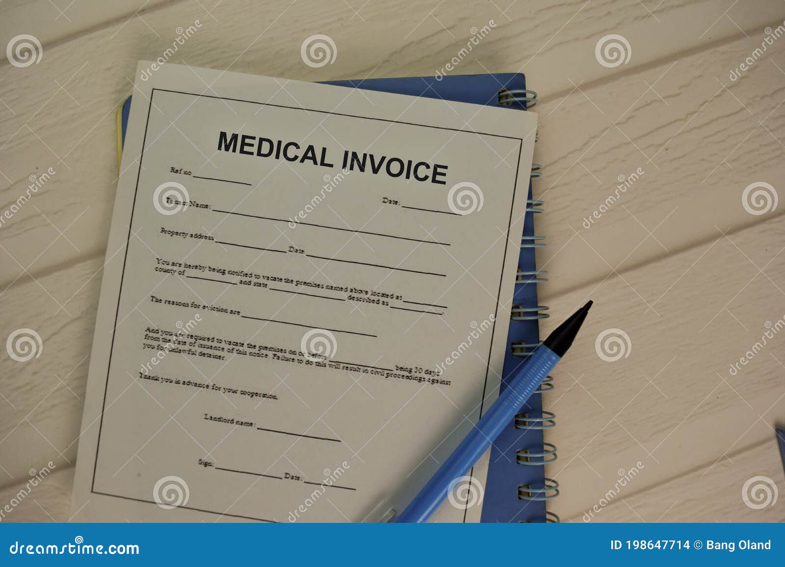 Medical Invoice Form On A Office Desk Stock Photography | CartoonDealer ...