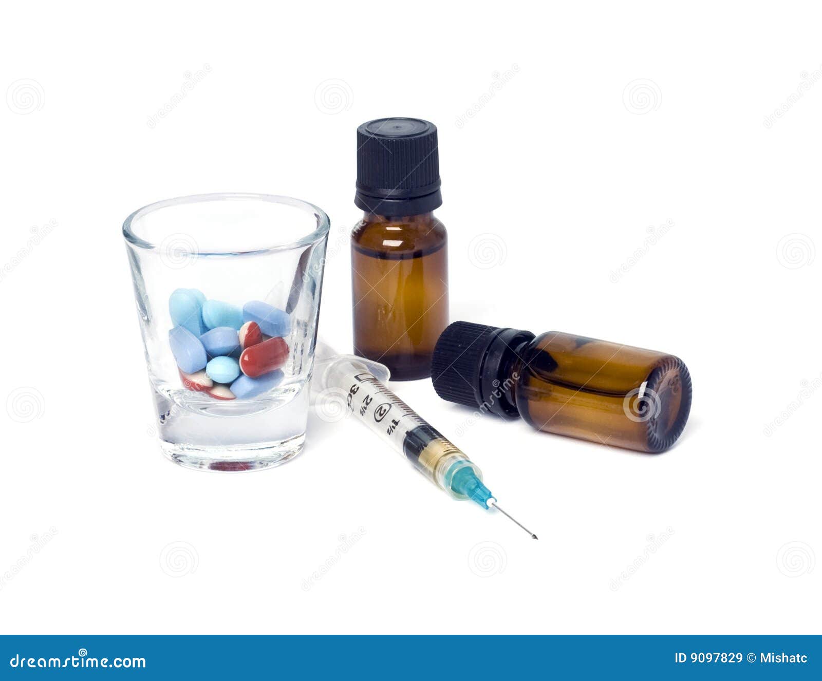 Medical Items on White Background Stock Image - Image of medicinal ...