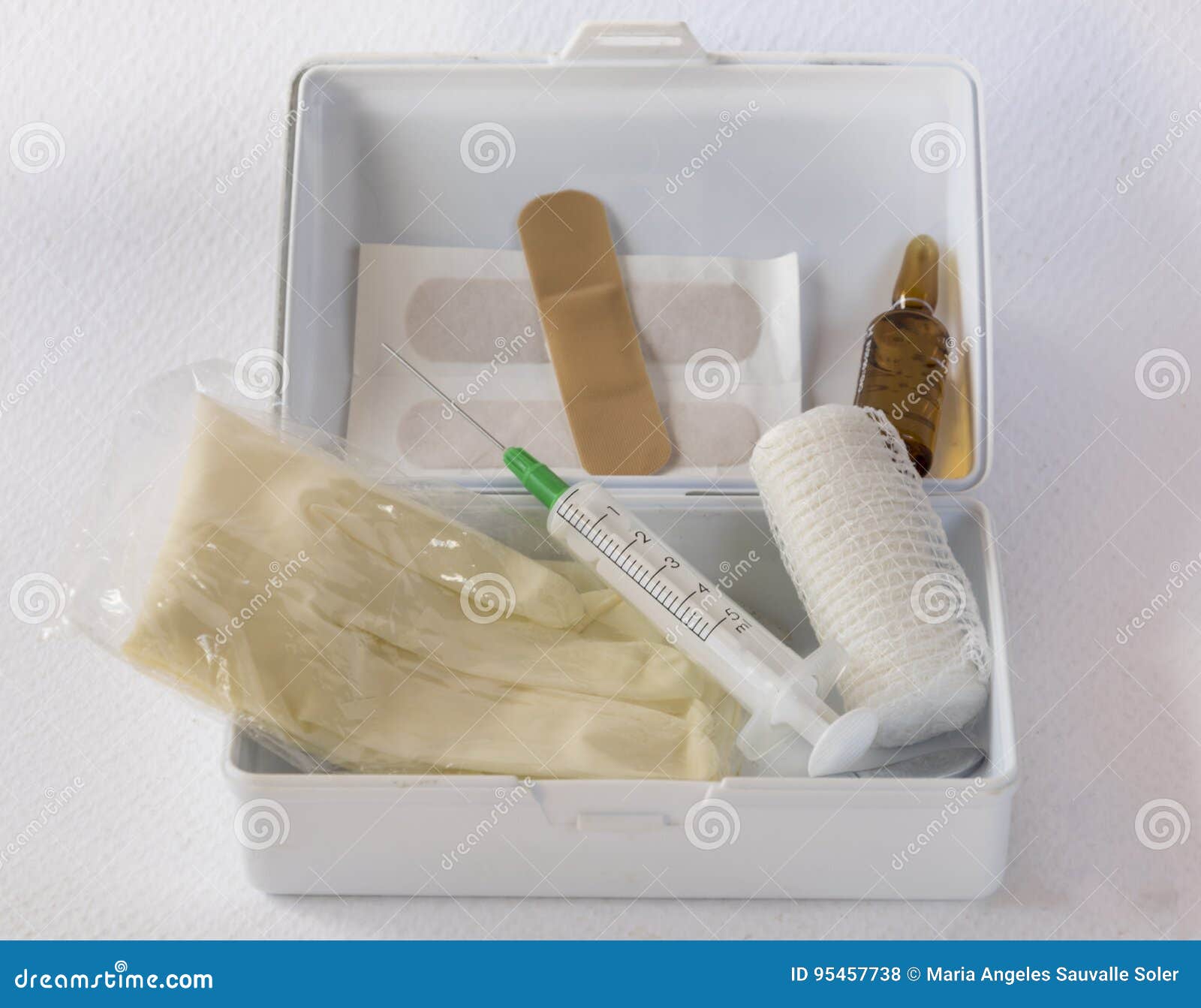 Medical kit. stock photo. Image of pain, perform, gloves - 95457738
