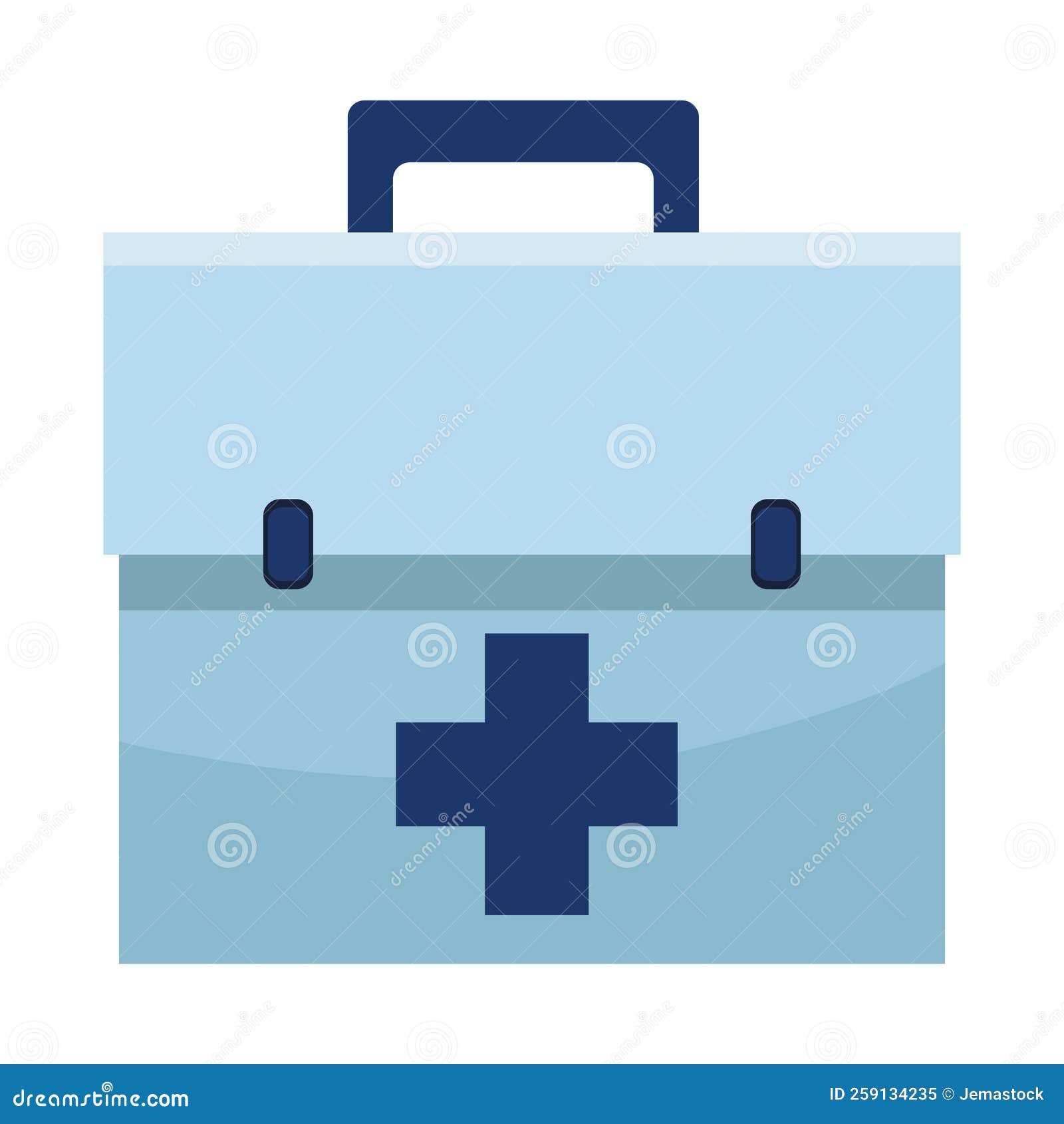 Medical kit with cross stock illustration. Illustration of medical ...