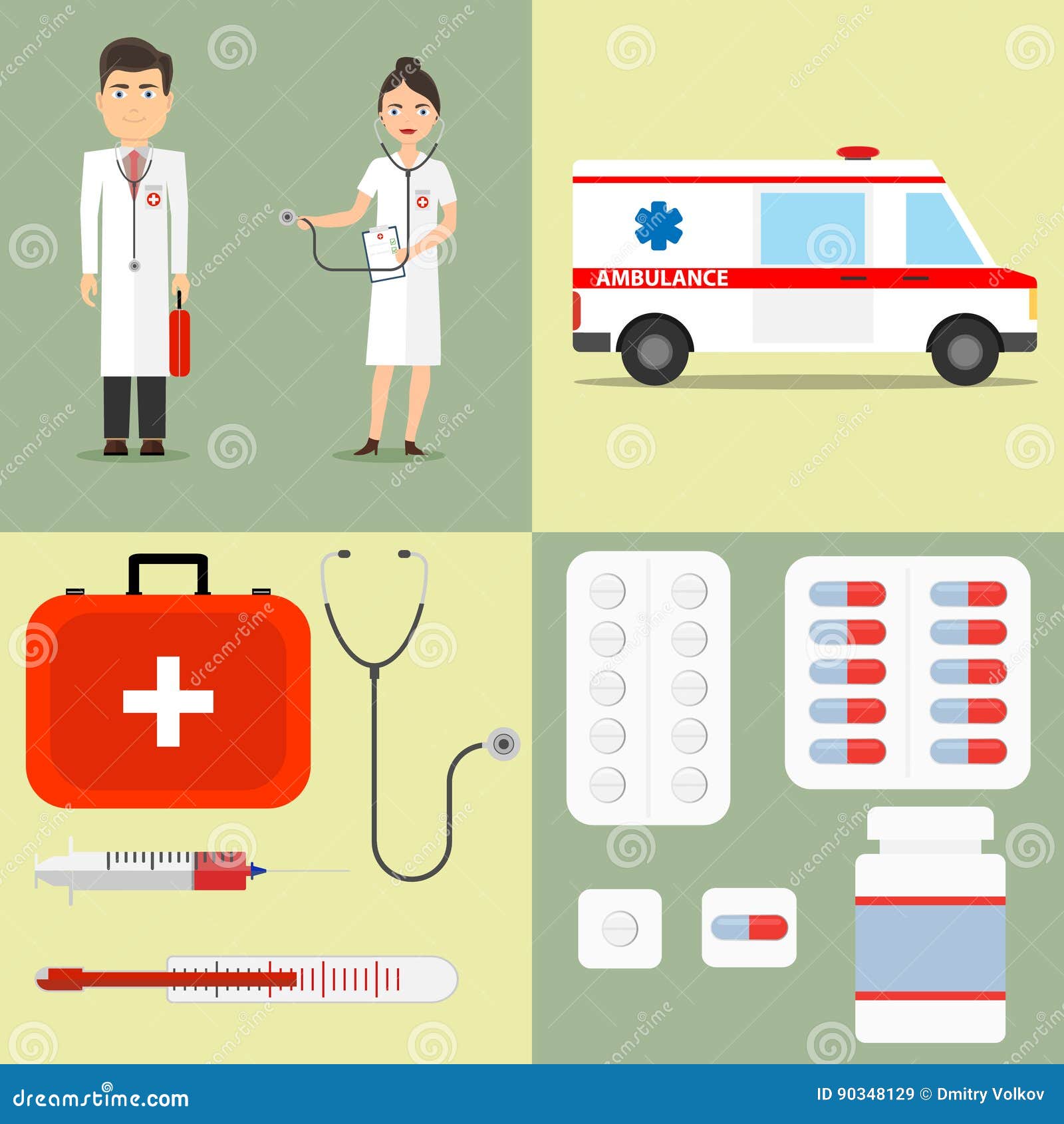 Medical kit stock illustration. Illustration of hospital - 90348129