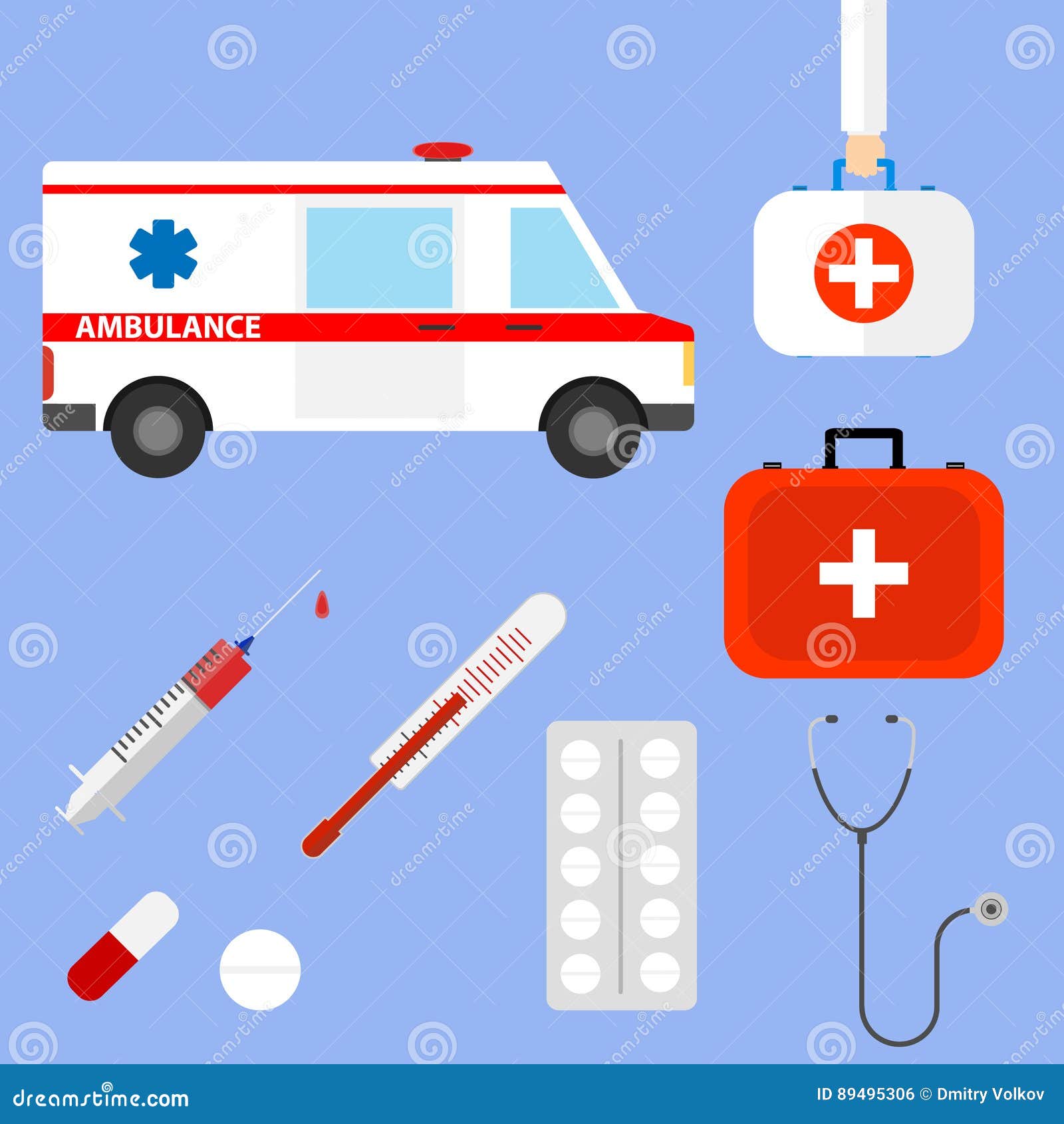 Medical kit stock vector. Illustration of isolated, icon - 89495306